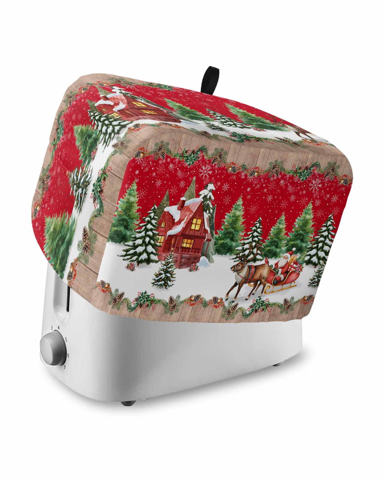 Christmas Toaster Cover 4 Slice, Large Kitchen Appliance Covers, Santa ...