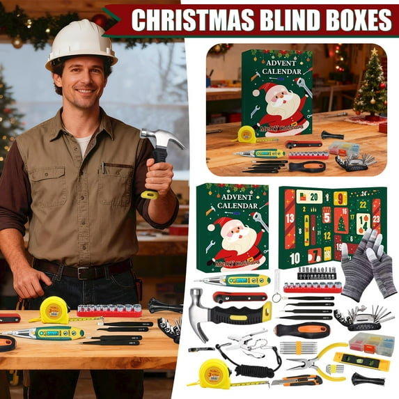 Christmas Tool Set Advent Calendar, 24 Days Handy Tools Collection ...