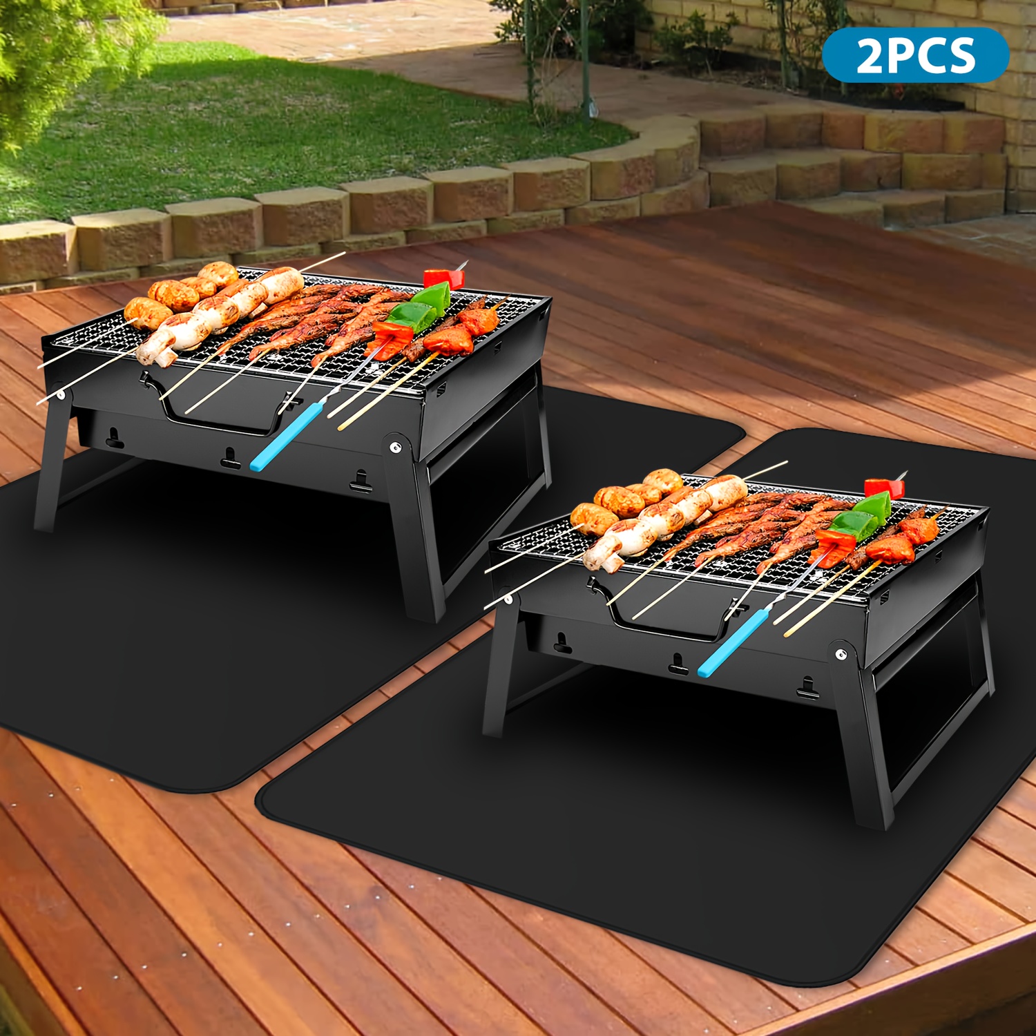 Christmas Top Pick: 70x40" Black Fiberglass Grill Mat - Perfect for ...