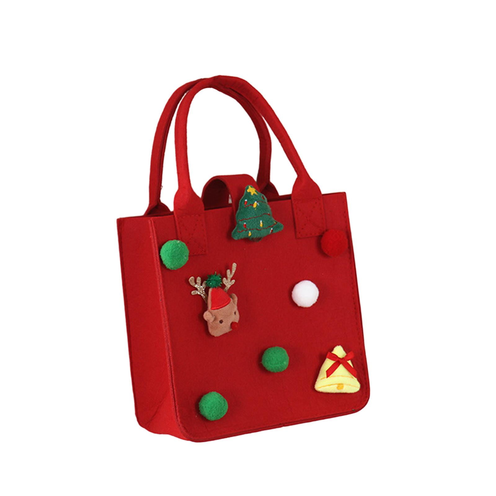 Christmas Tote Bags with Handles, Creative Goody Pouch, Christmas Gift ...