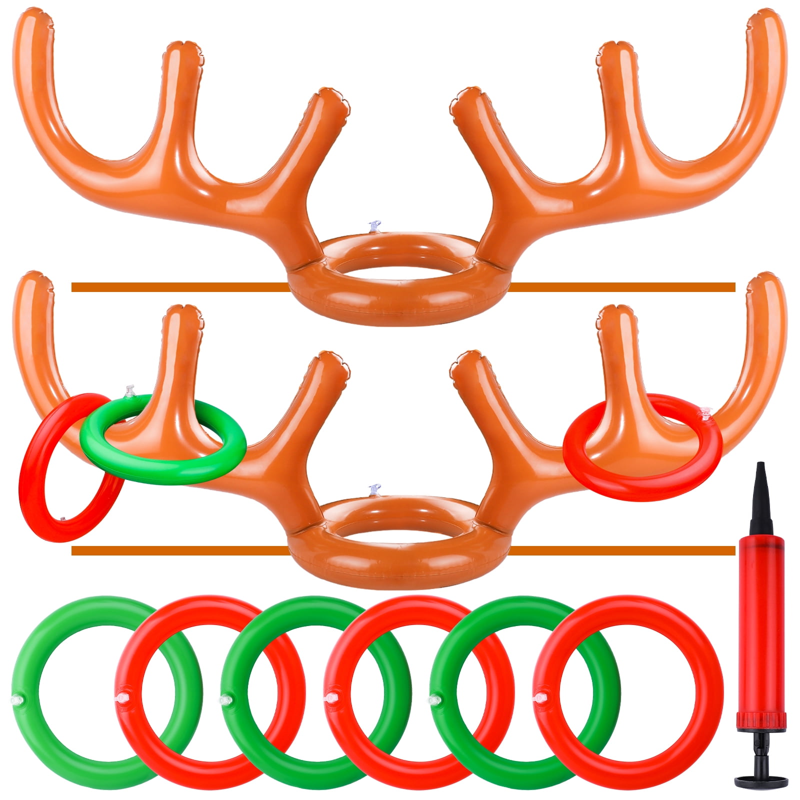 Christmas Toy Inflatable Reindeer Antler Toss Headband Game,Family ...