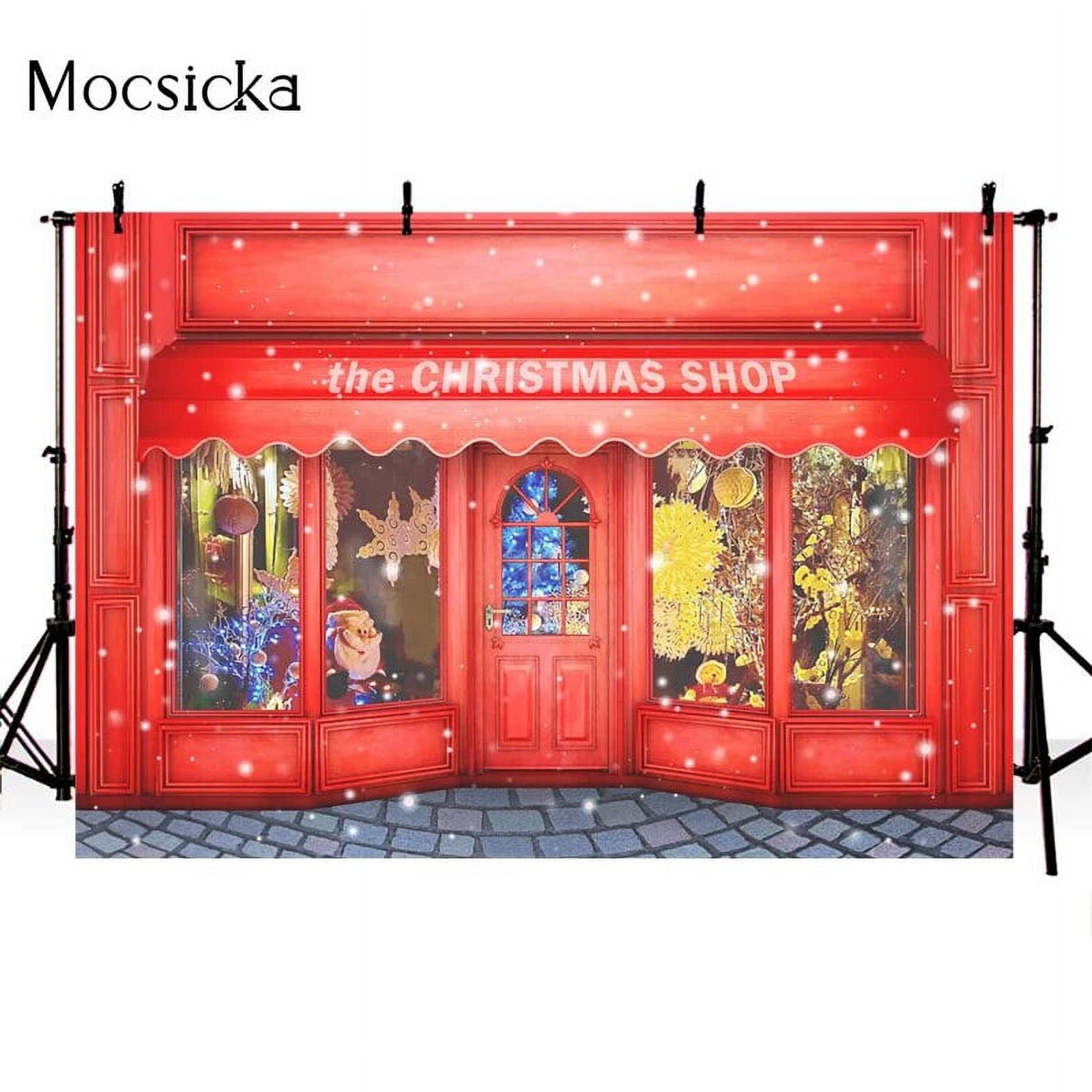 Christmas Toy Store Backdrop Retro Gingerbread House Photography Xmas ...