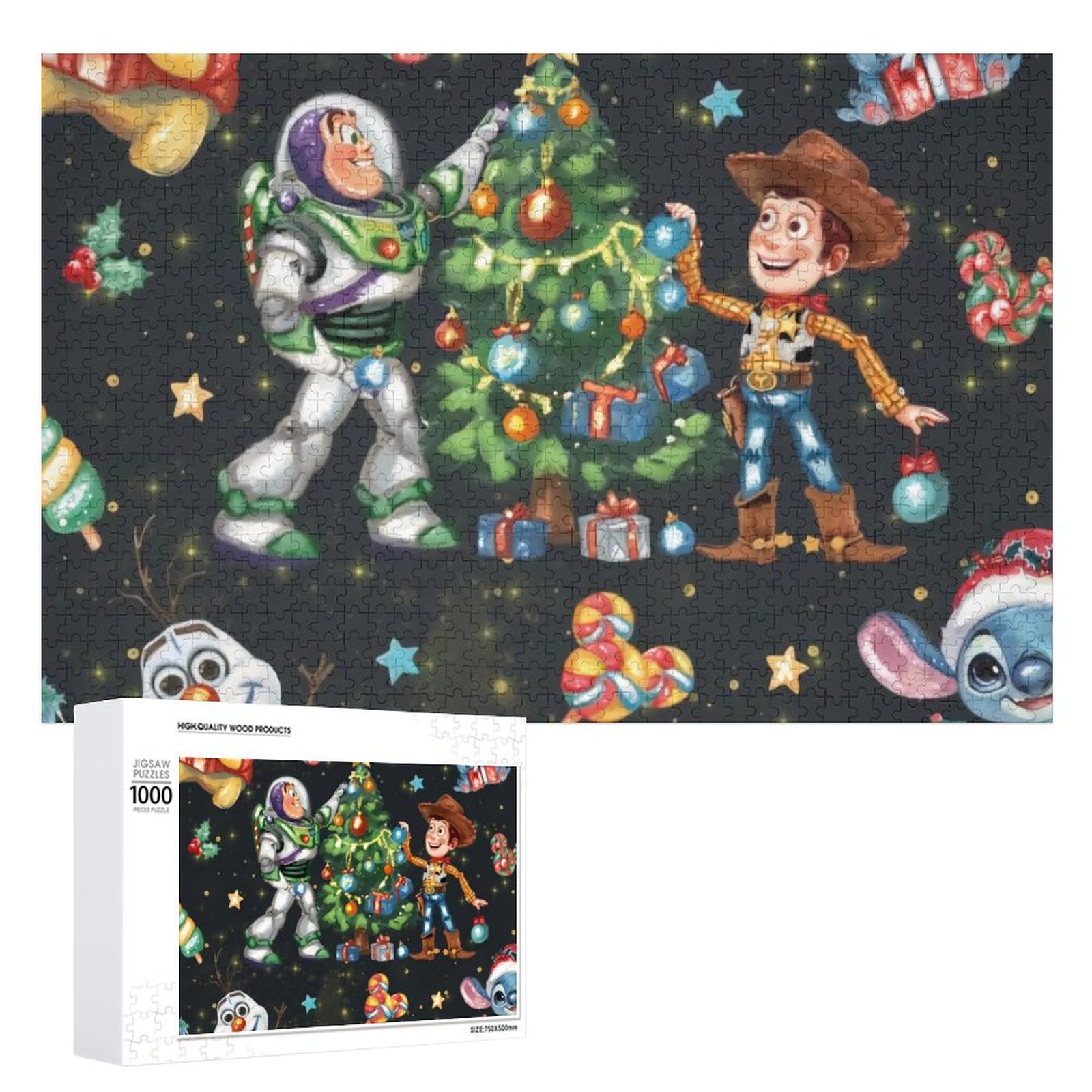 Christmas Toy Story Buzz Lightyear Woody Puzzles- 1000 Piece Jigsaw ...