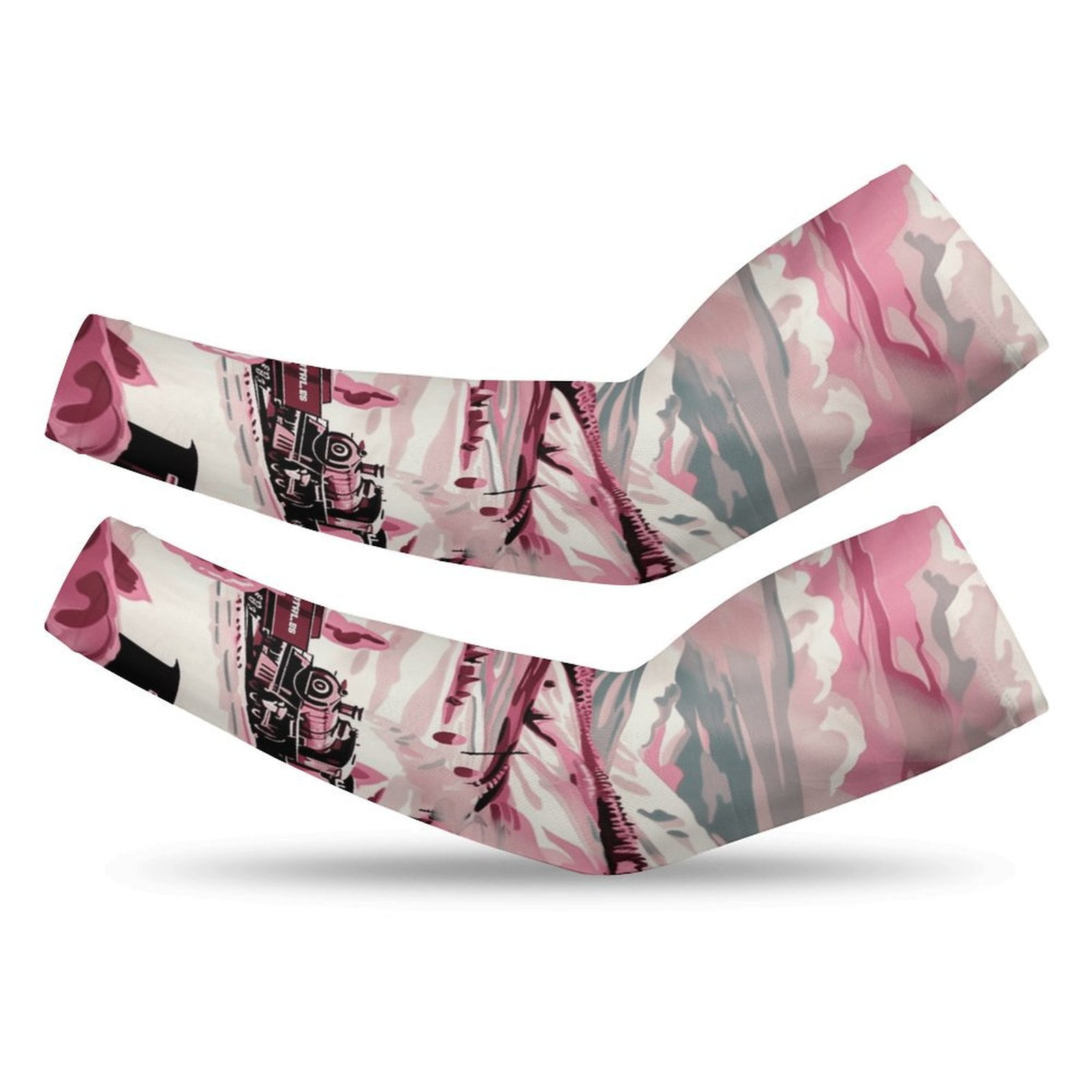 Christmas Train Cedar Tree Cooling Arm Sleeves For Men & Women ...