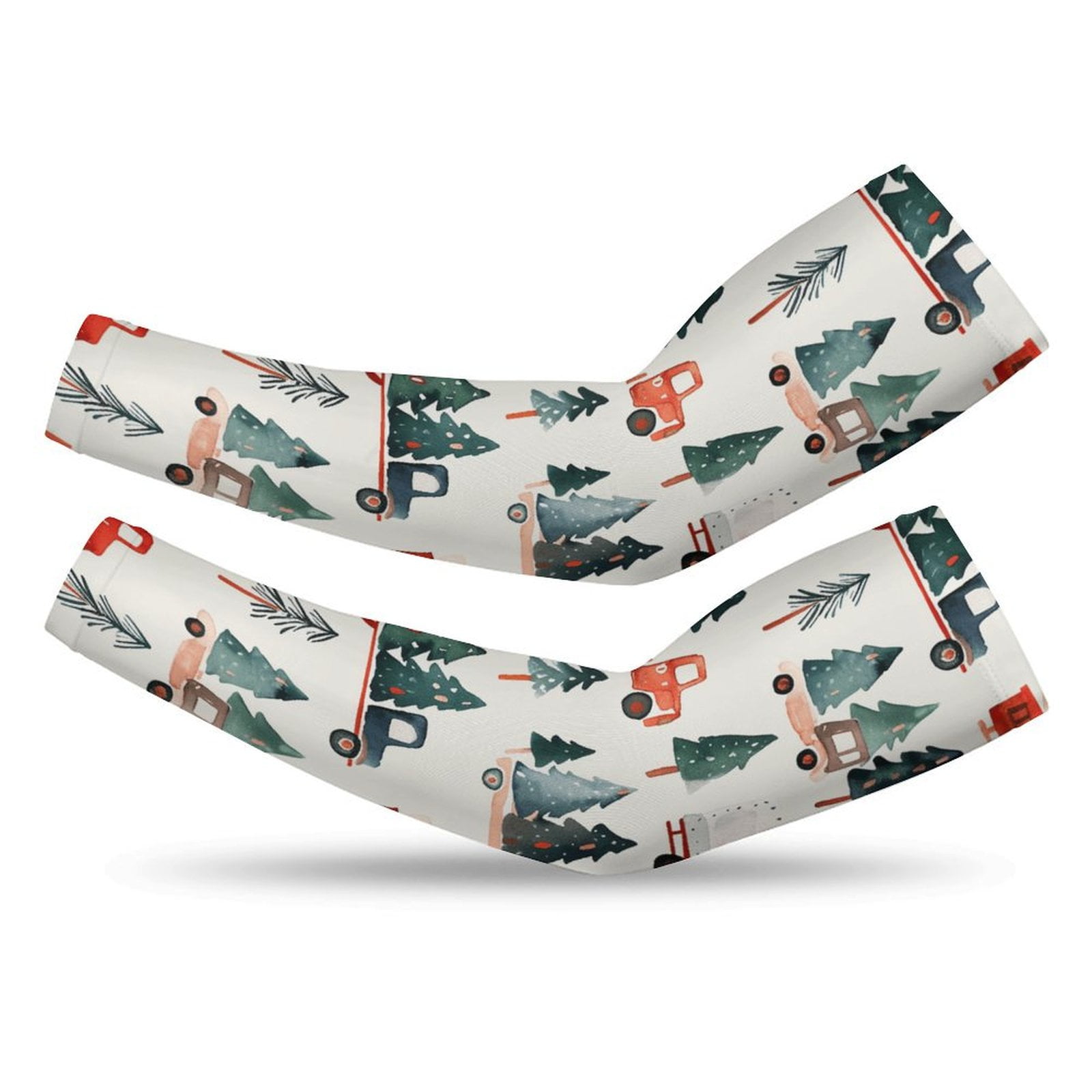 Christmas Train Cedar Tree Cooling Arm Sleeves For Men & Women ...