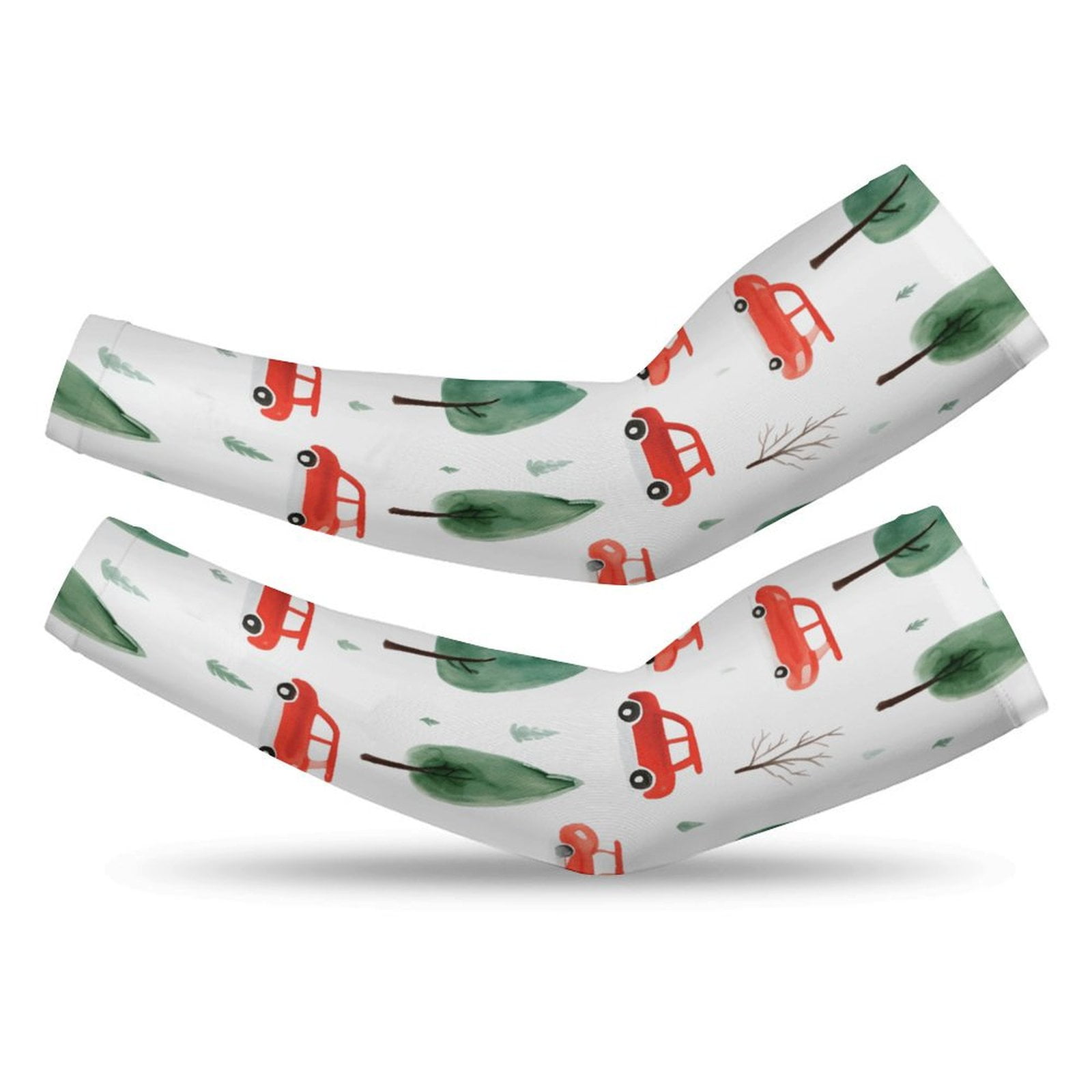 Christmas Train Cedar Tree Cooling Arm Sleeves For Men & Women ...