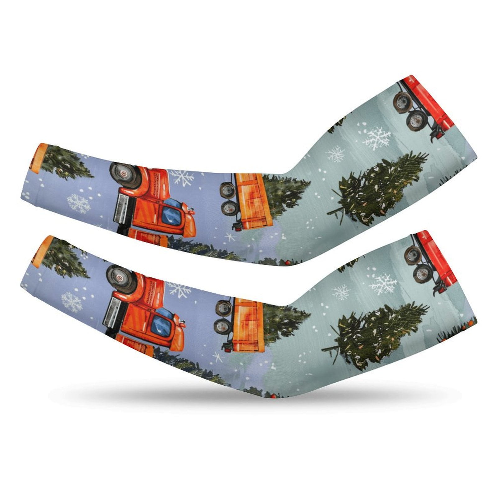 Christmas Train Cedar Tree Cooling Arm Sleeves For Men & Women ...