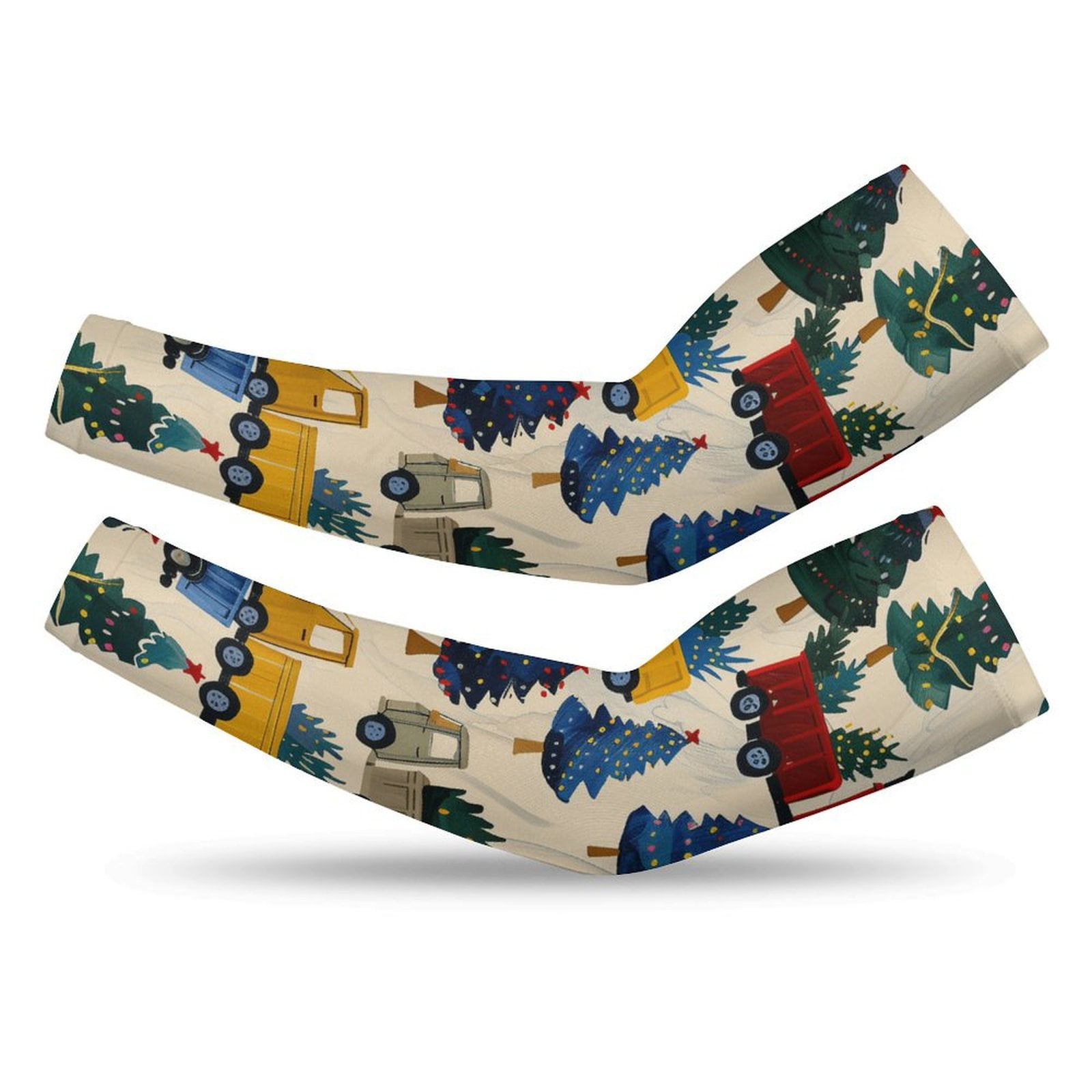 Christmas Train Cedar Tree Cooling Arm Sleeves For Men & Women ...