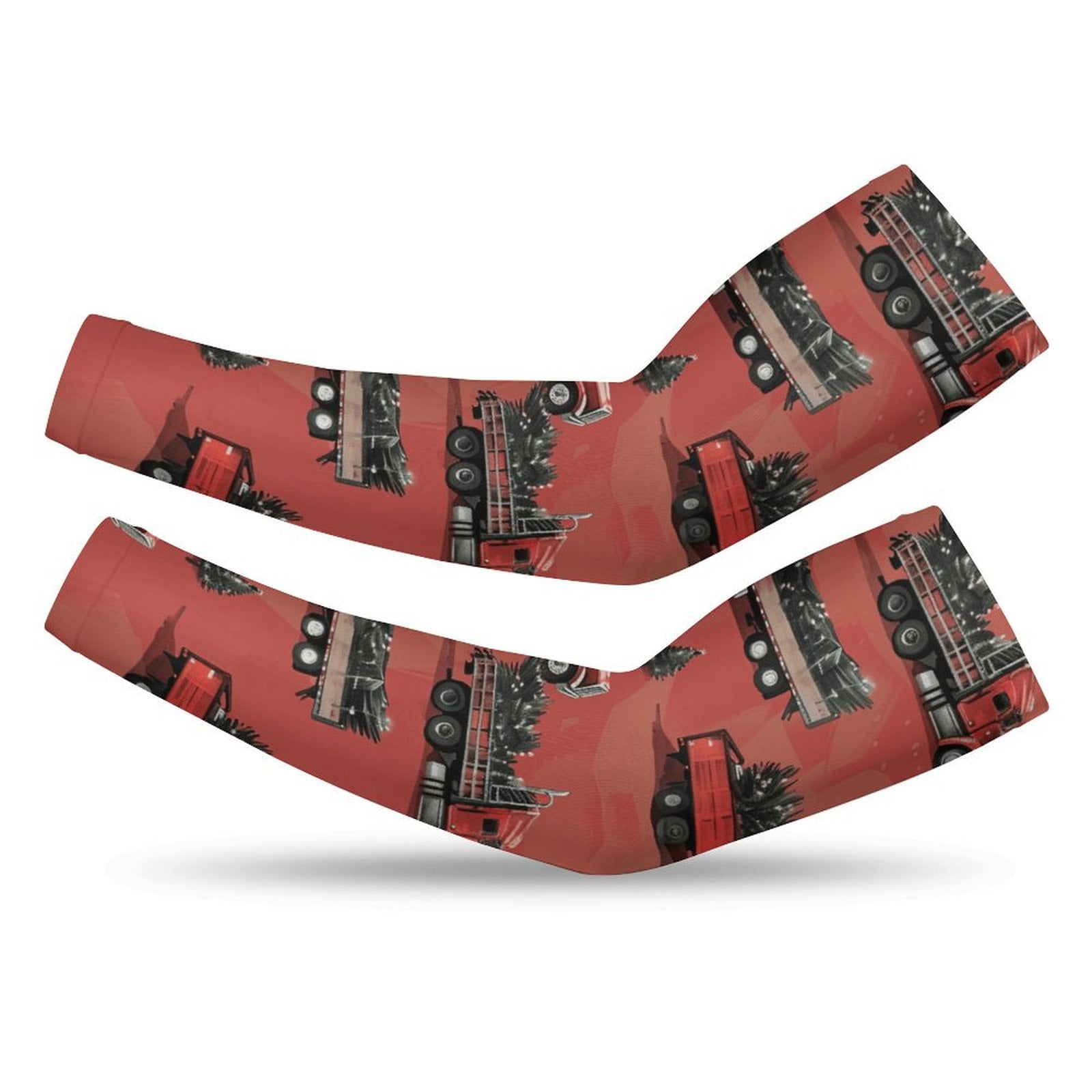 Christmas Train Cedar Tree Cooling Arm Sleeves For Men & Women ...