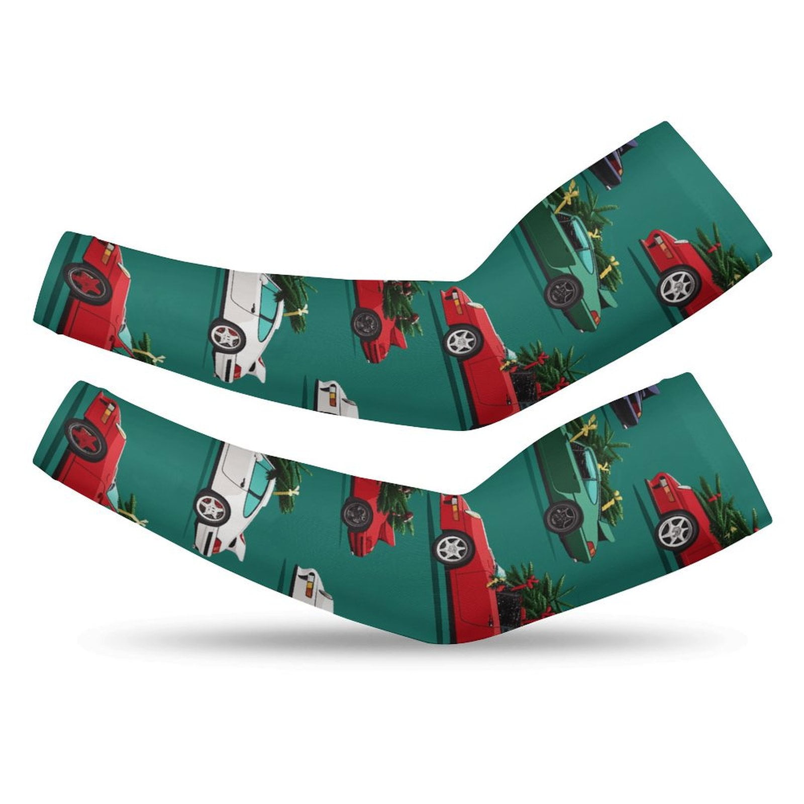 Christmas Train Cedar Tree Cooling Arm Sleeves For Men & Women ...