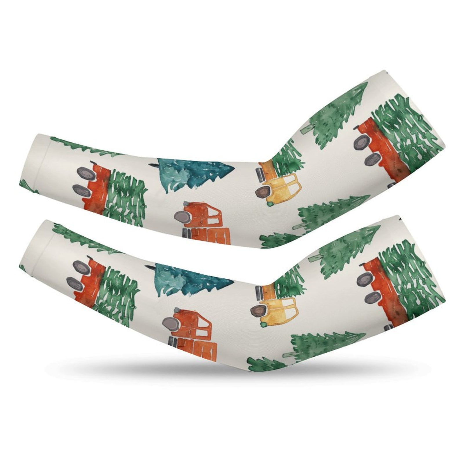 Christmas Train Cedar Tree Cooling Arm Sleeves For Men & Women ...
