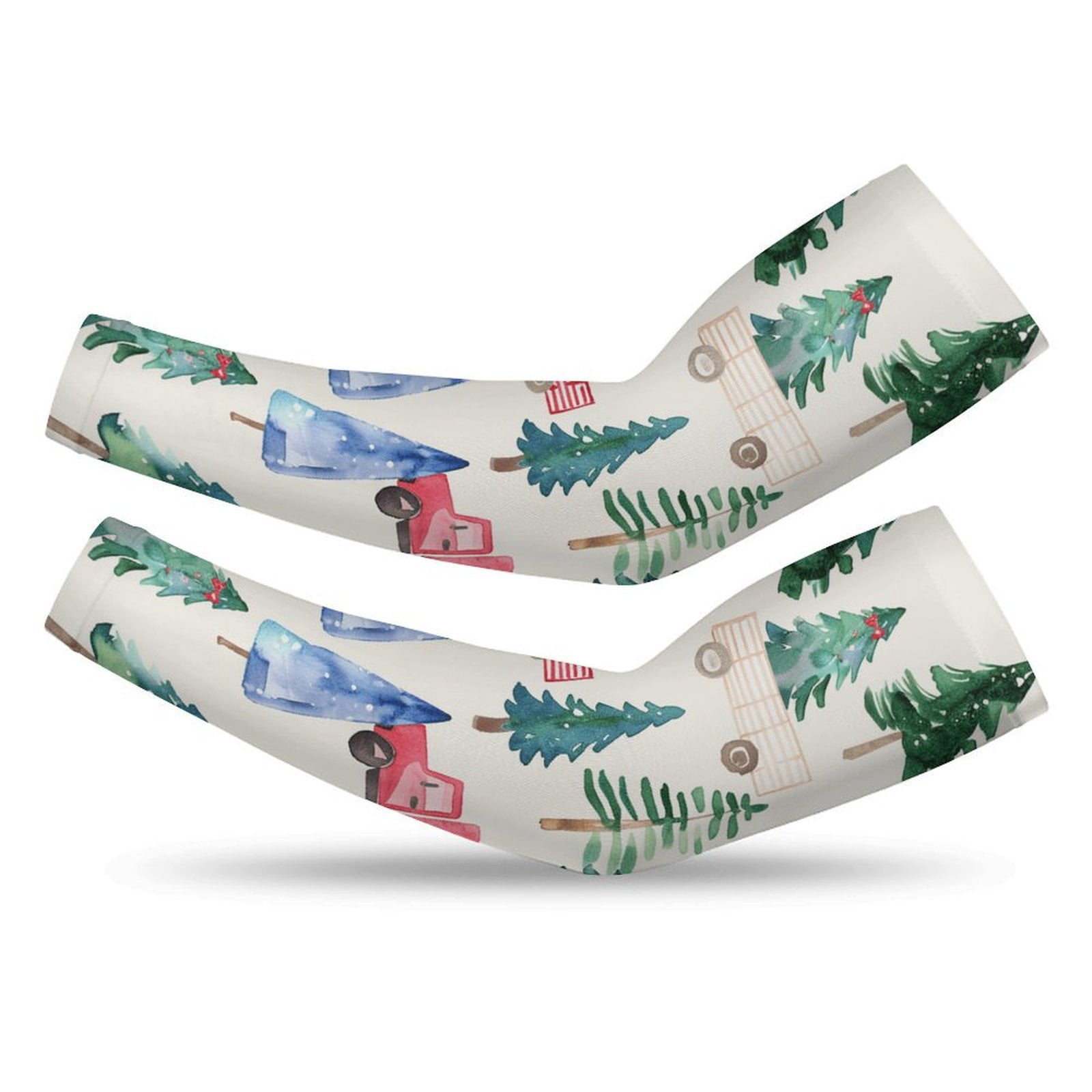 Christmas Train Cedar Tree Cooling Arm Sleeves For Men & Women ...