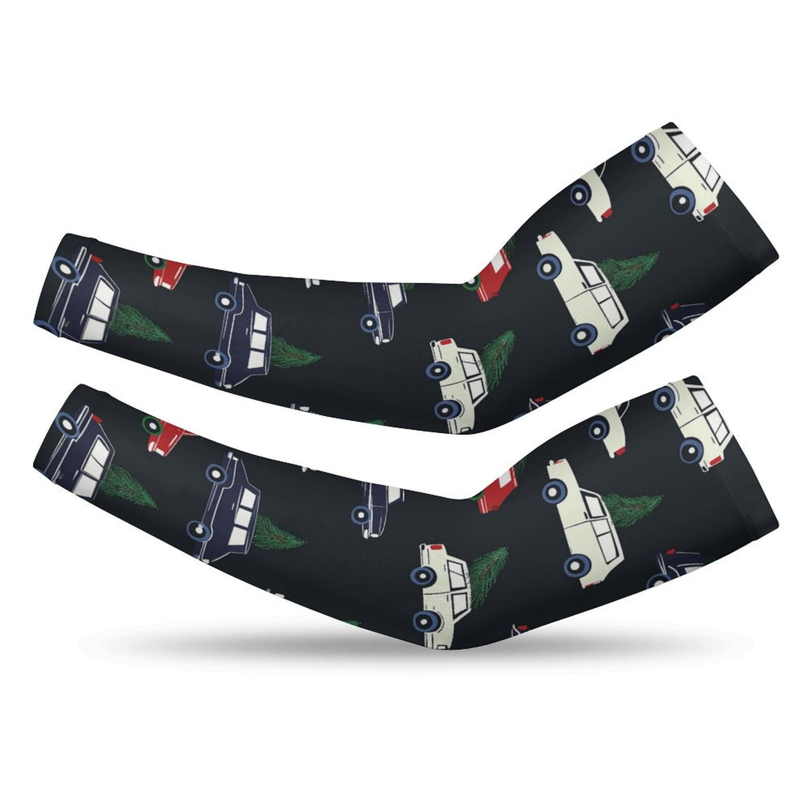 Christmas Train Cedar Tree Cooling Arm Sleeves For Men & Women ...