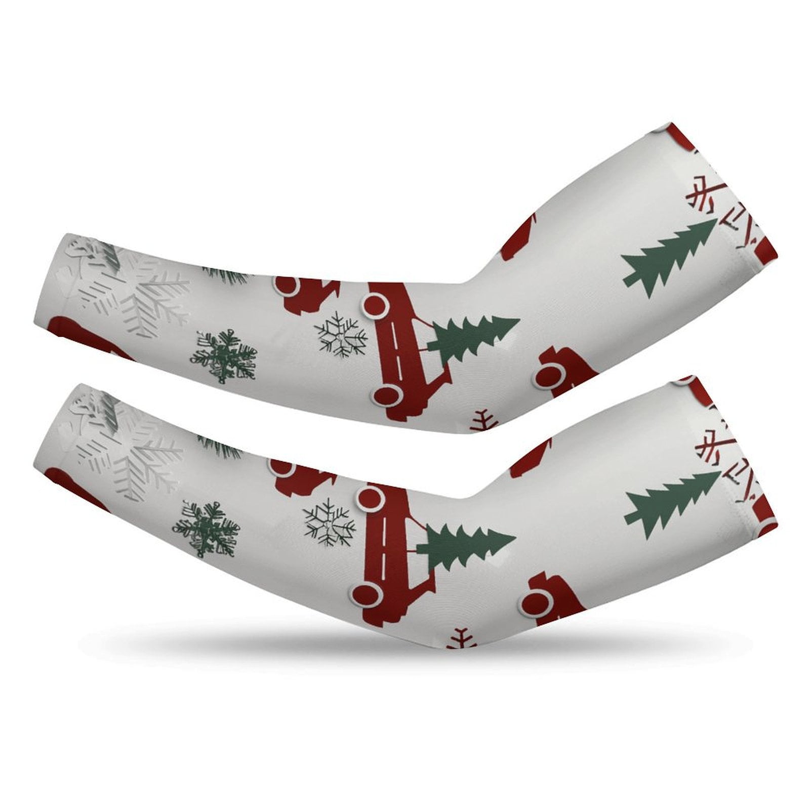 Christmas Train Cedar Tree Cooling Arm Sleeves For Men & Women ...