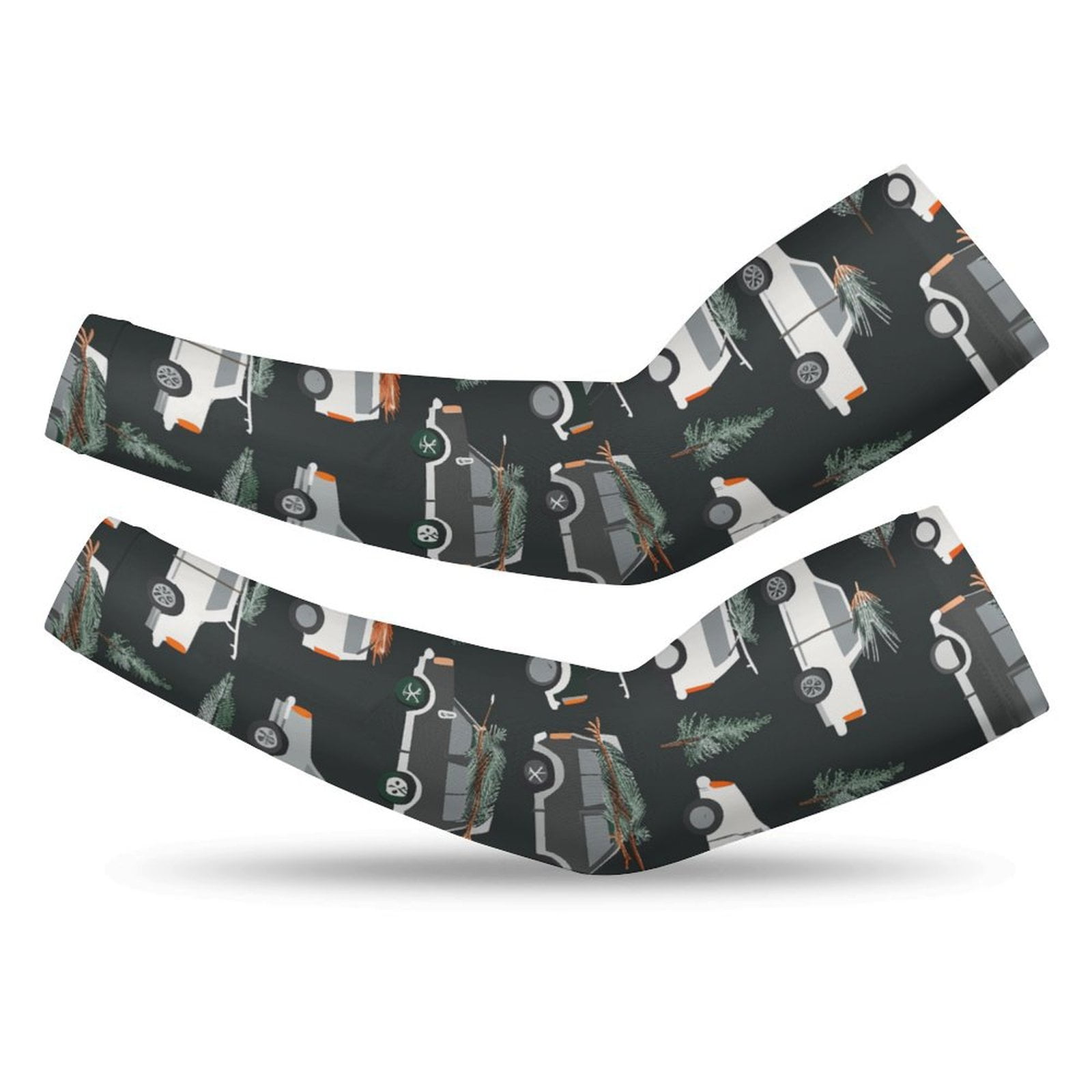 Christmas Train Cedar Tree Cooling Arm Sleeves For Men & Women ...