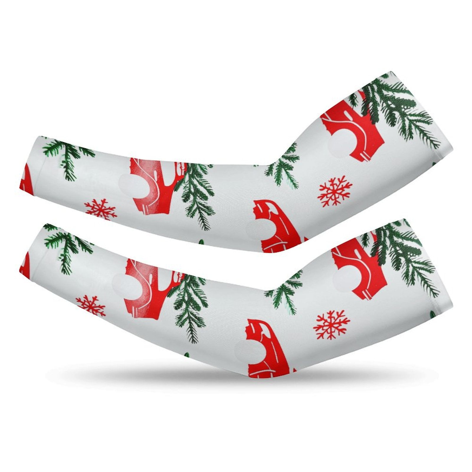 Christmas Train Cedar Tree Cooling Arm Sleeves For Men & Women ...