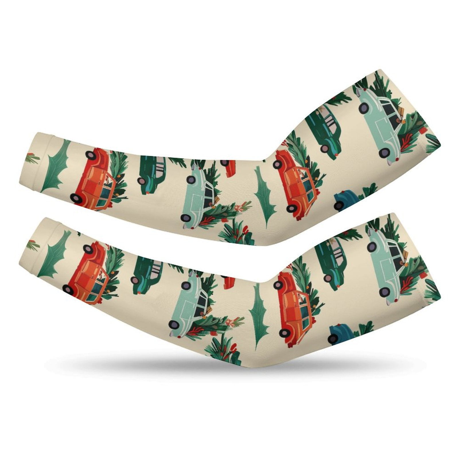 Christmas Train Cedar Tree Cooling Arm Sleeves For Men & Women ...