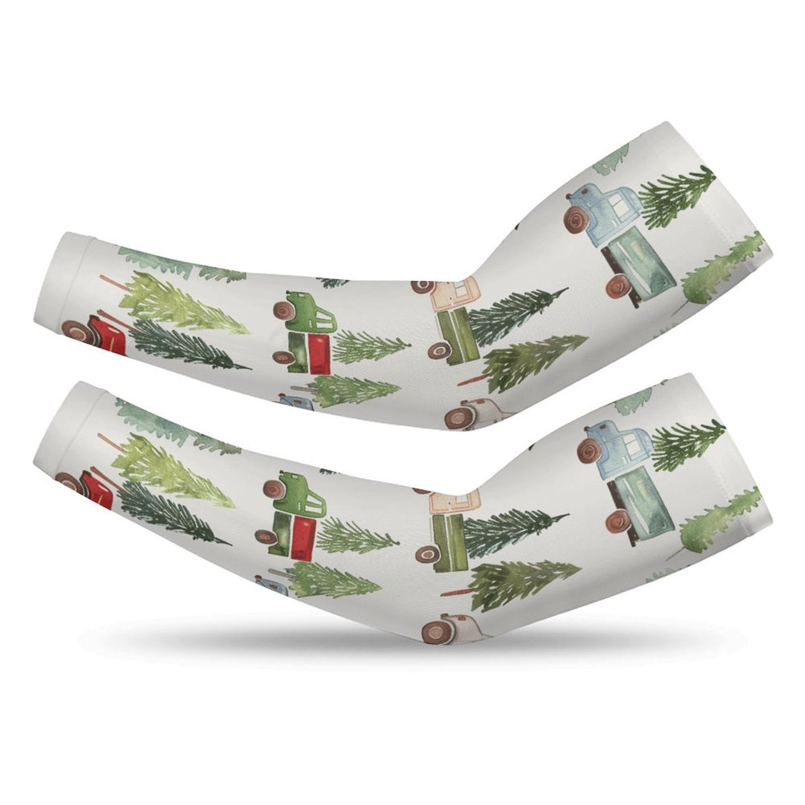 Christmas Train Cedar Tree Cooling Arm Sleeves For Men & Women ...