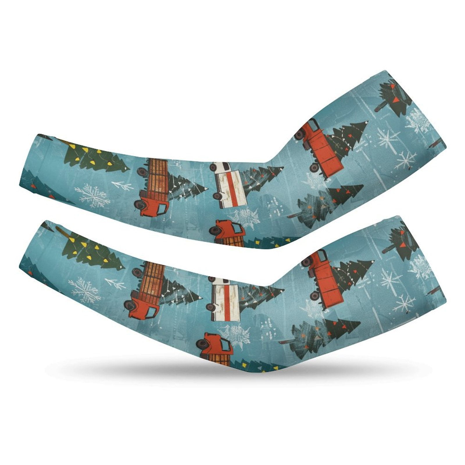 Christmas Train Cedar Tree Cooling Arm Sleeves For Men & Women ...