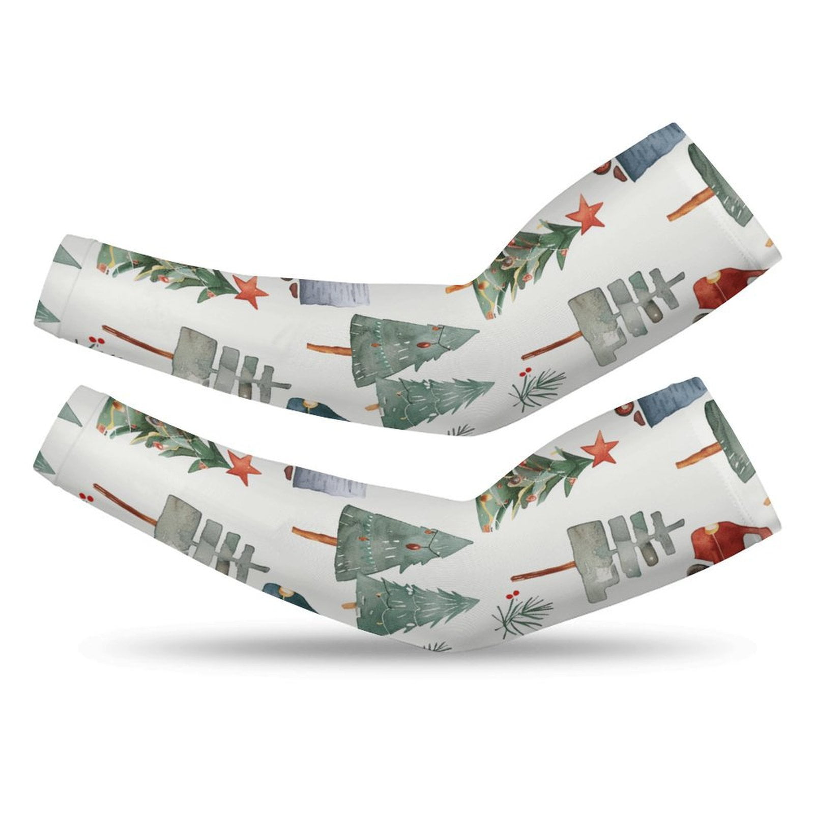 Christmas Train Cedar Tree Cooling Arm Sleeves For Men & Women ...