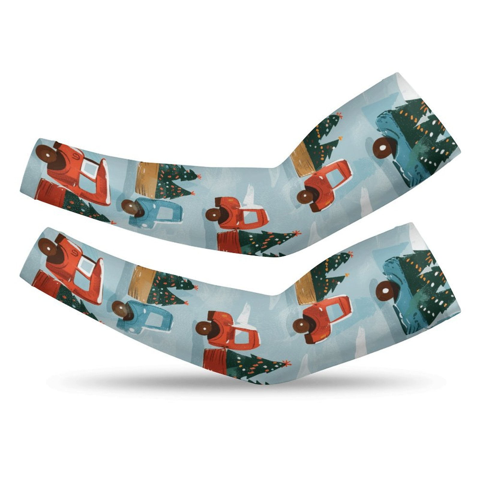 Christmas Train Cedar Tree Cooling Arm Sleeves For Men & Women ...