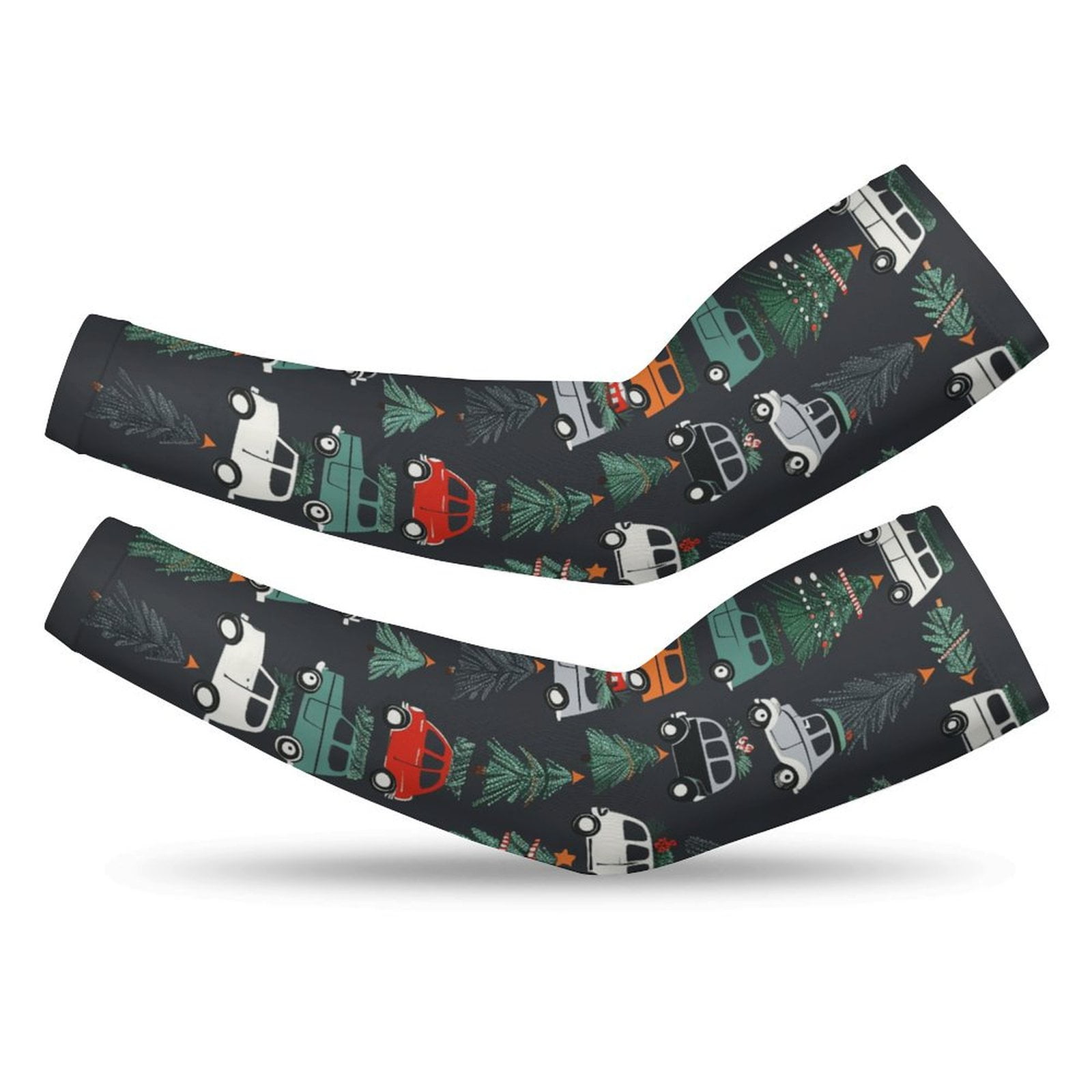 Christmas Train Cedar Tree Cooling Arm Sleeves For Men & Women ...