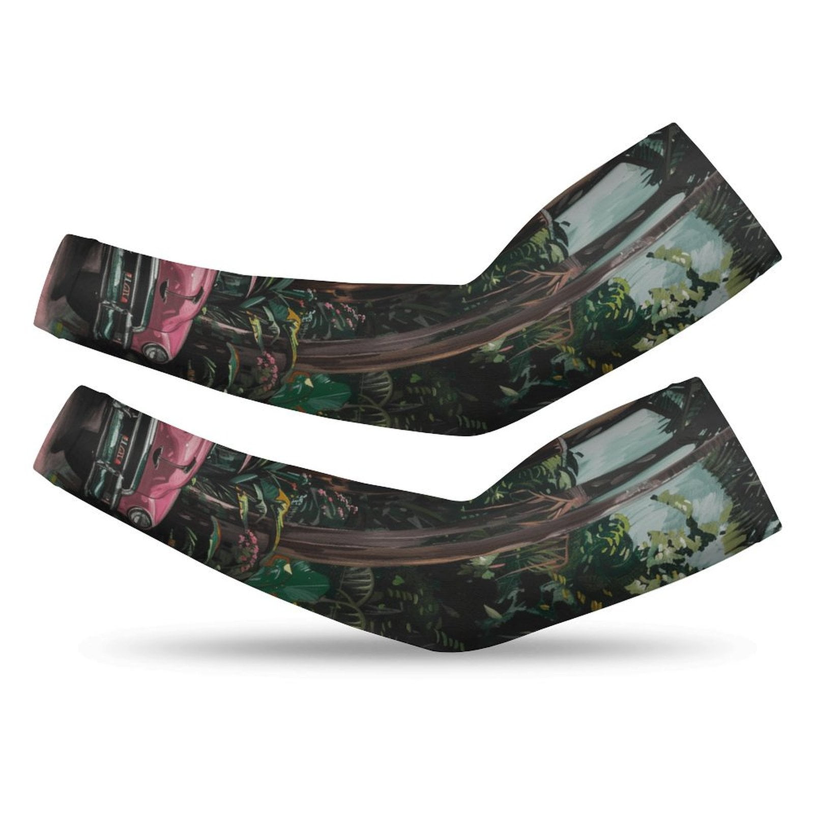Christmas Train Cedar Tree Gardening Sleeves Farm Sun Protection Arm ...