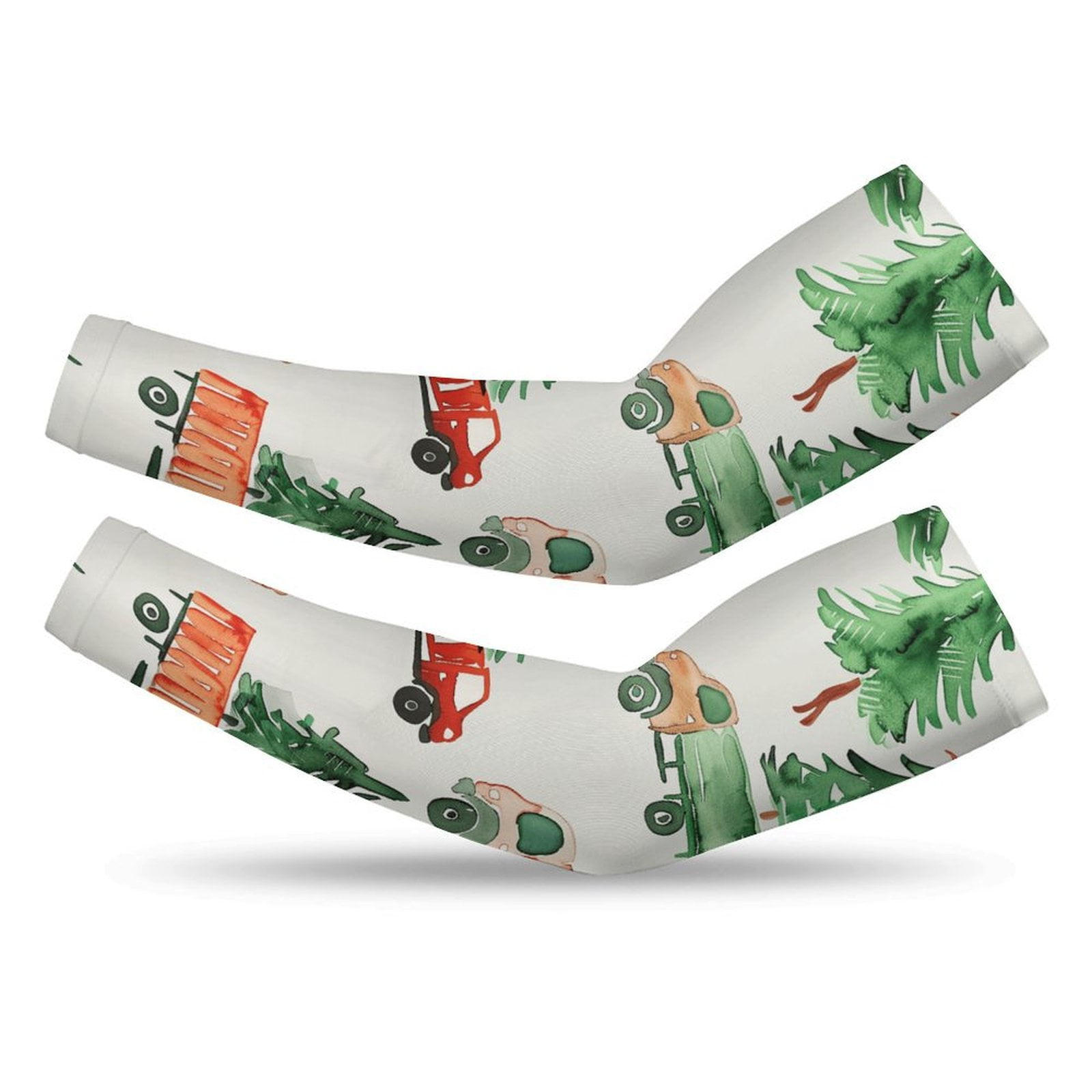 Christmas Train Cedar Tree Gardening Sleeves Farm Sun Protection Arm ...