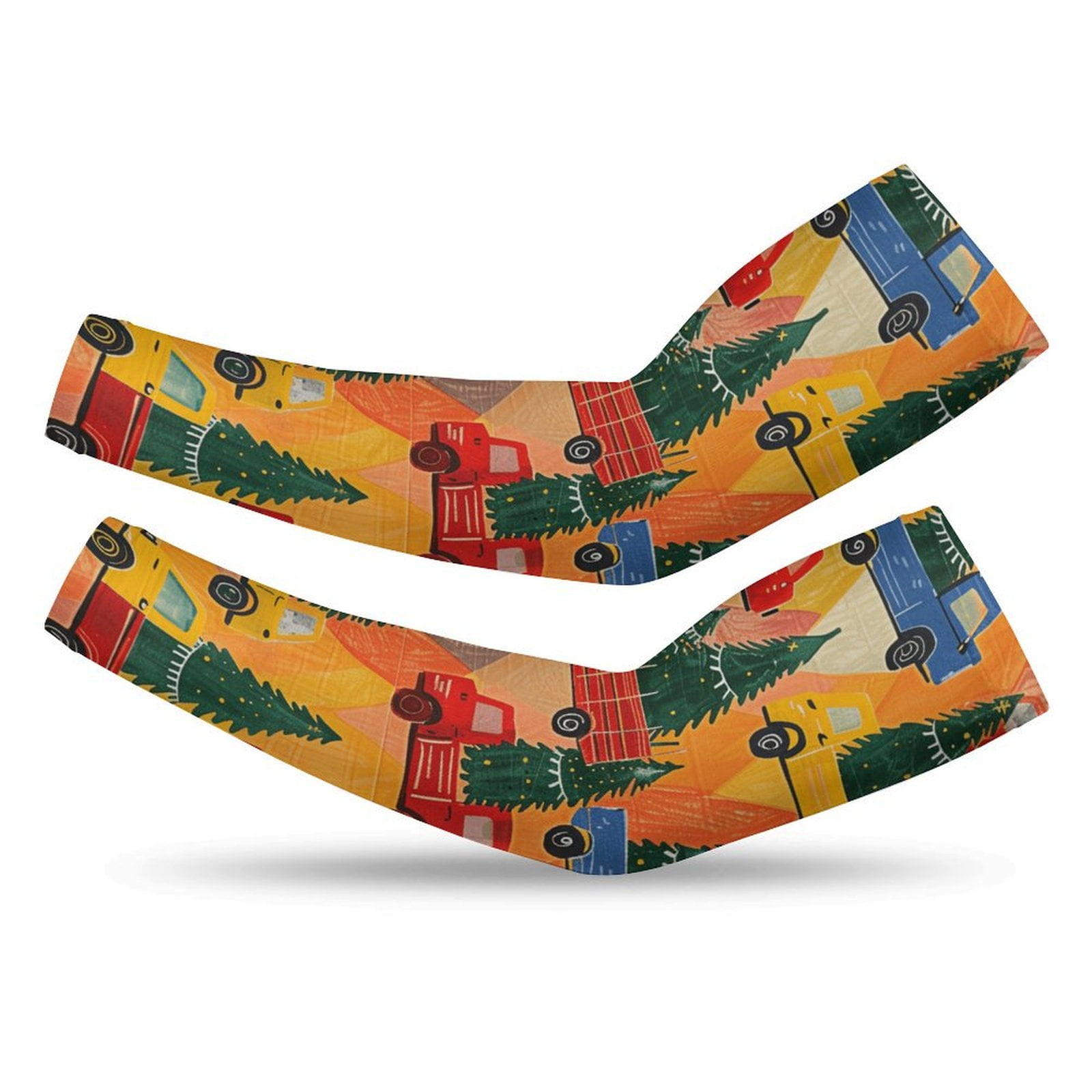 Christmas Train Cedar Tree Gardening Sleeves Farm Sun Protection Arm ...