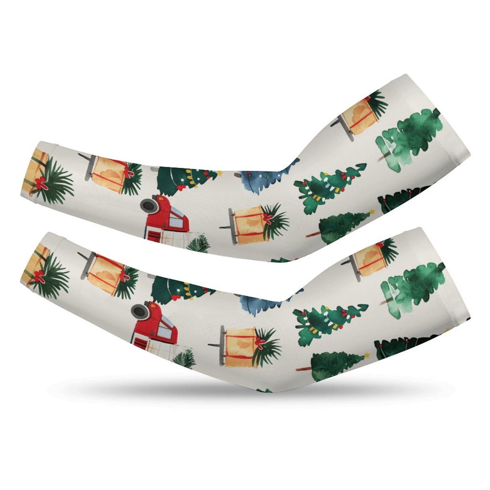 Christmas Train Cedar Tree Gardening Sleeves Farm Sun Protection Arm ...