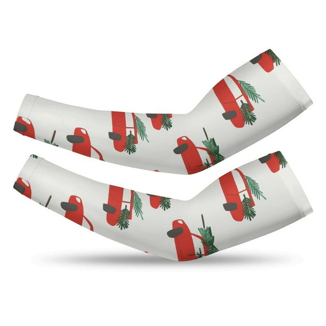 Christmas Train Cedar Tree Gardening Sleeves Farm Sun Protection Arm ...