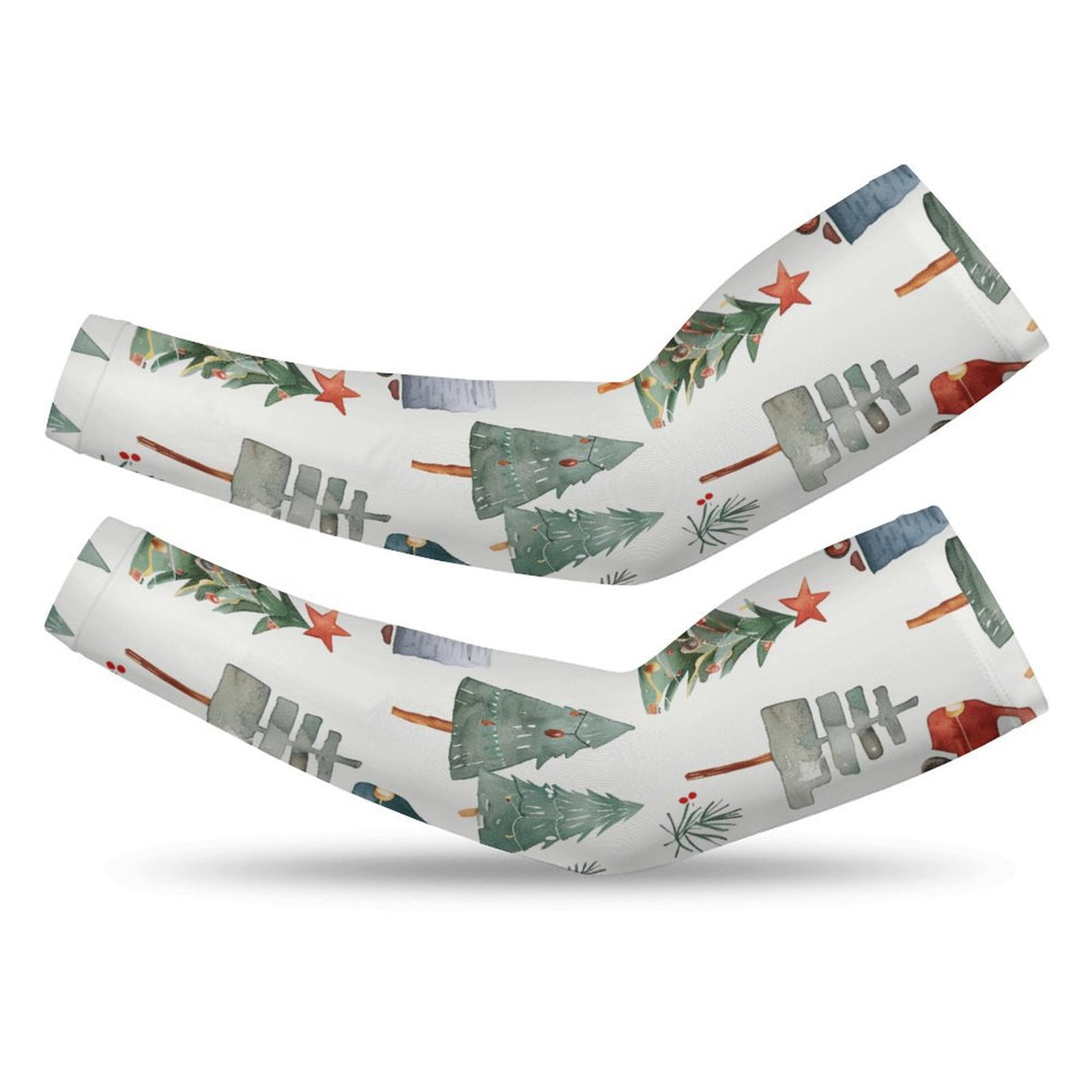 Christmas Train Cedar Tree Gardening Sleeves Farm Sun Protection Arm ...