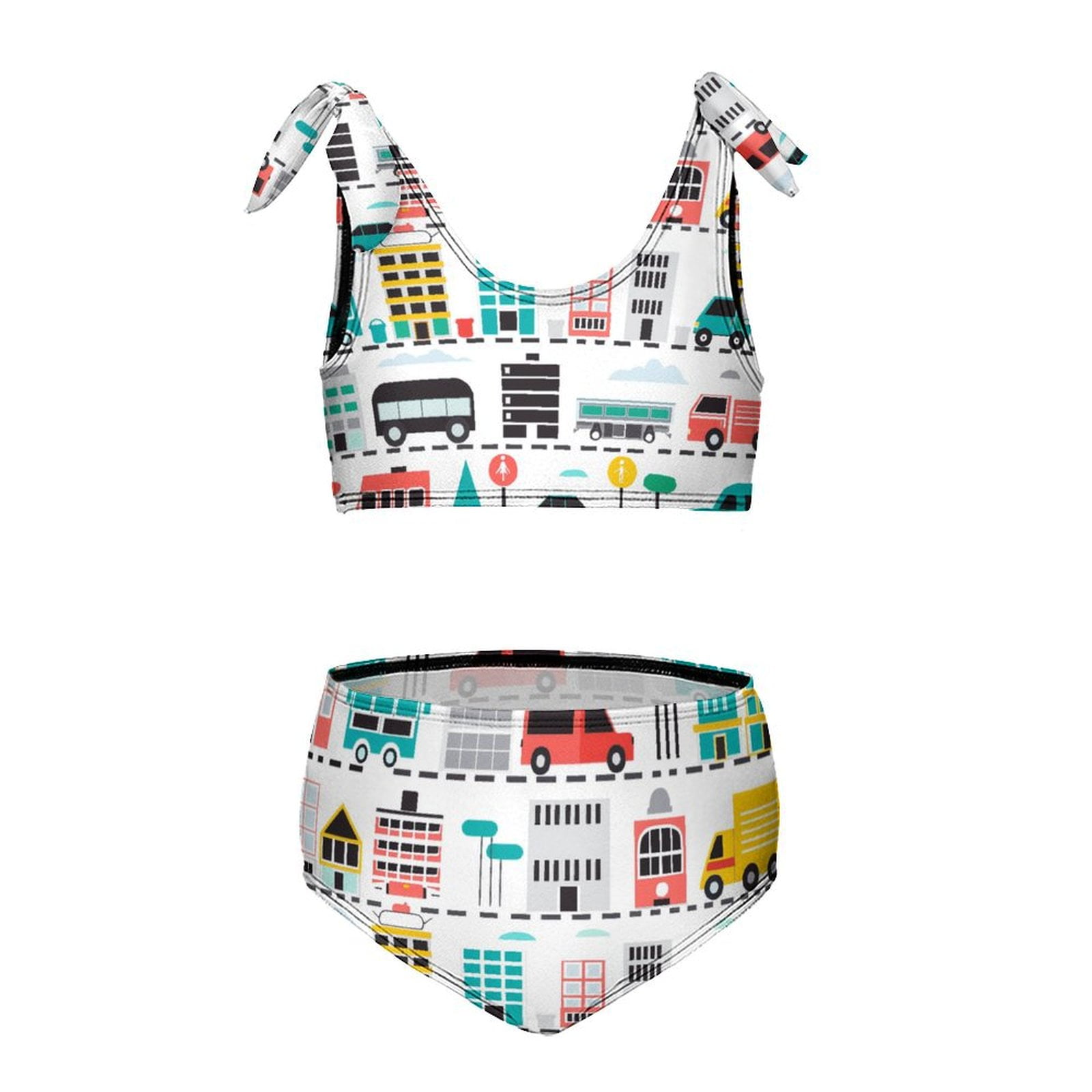Christmas Train Cedar Tree Girls' 2-Piece Tankini Swimsuit - Walmart.com