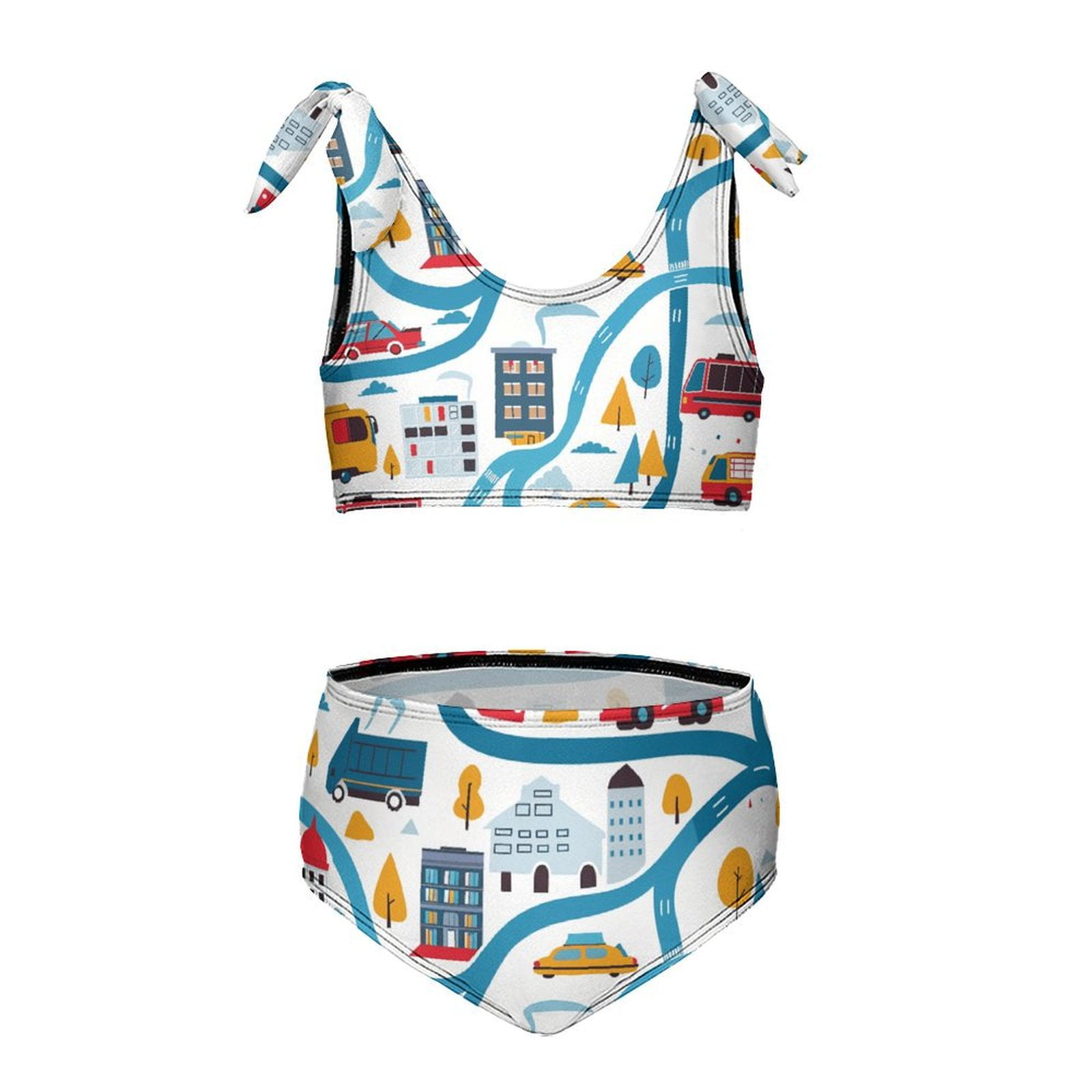 Christmas Train Cedar Tree Girls' 2-Piece Tankini Swimsuit - Walmart.com