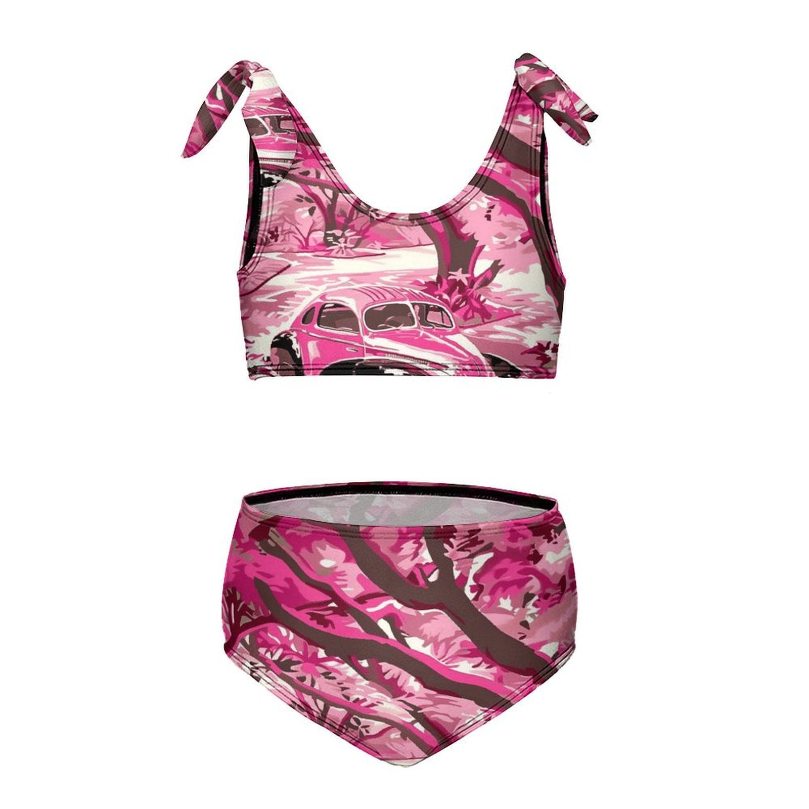 Christmas Train Cedar Tree Girls' 2-Piece Tankini Swimsuit - Walmart.com
