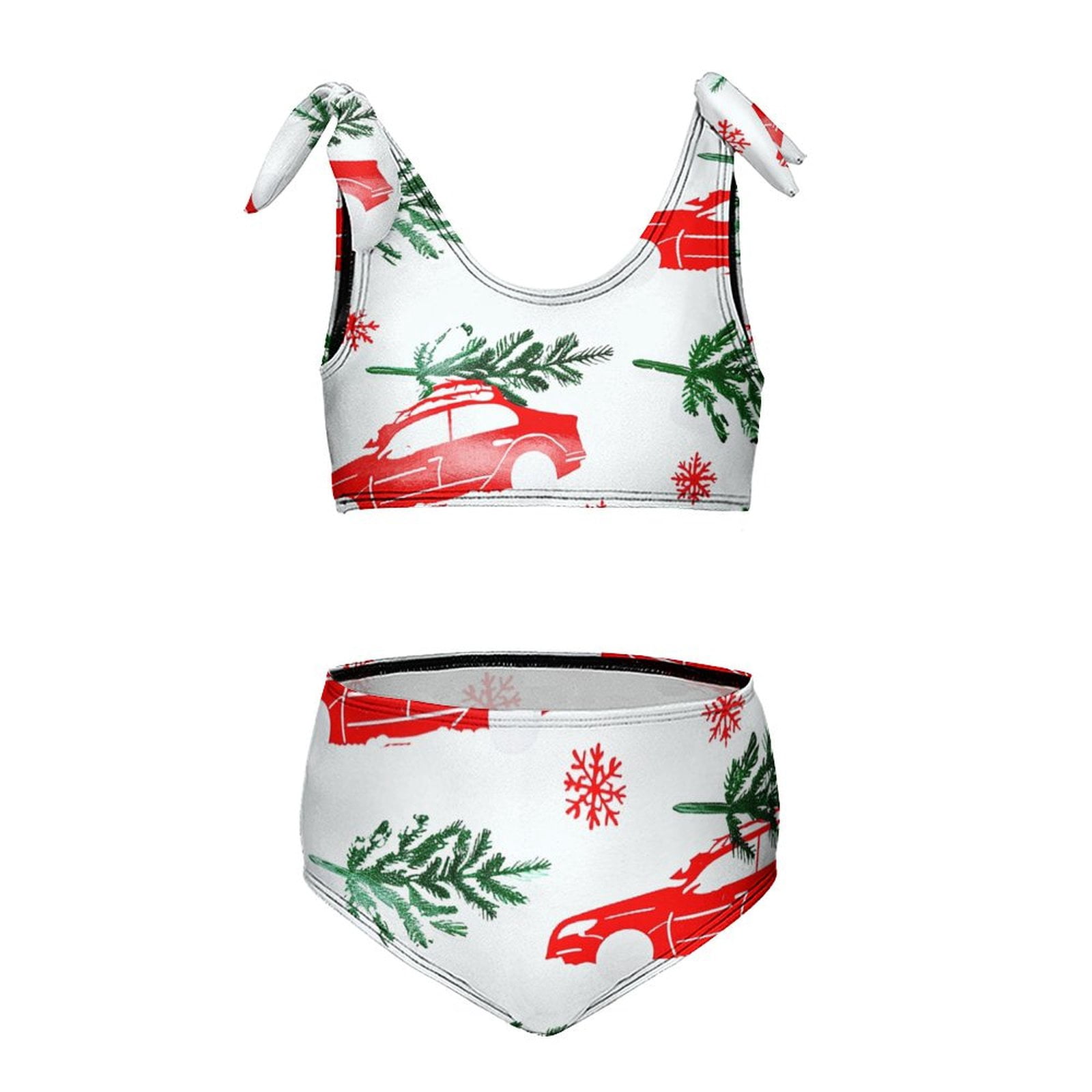 Christmas Train Cedar Tree Girls' 2-Piece Tankini Swimsuit - Walmart.com