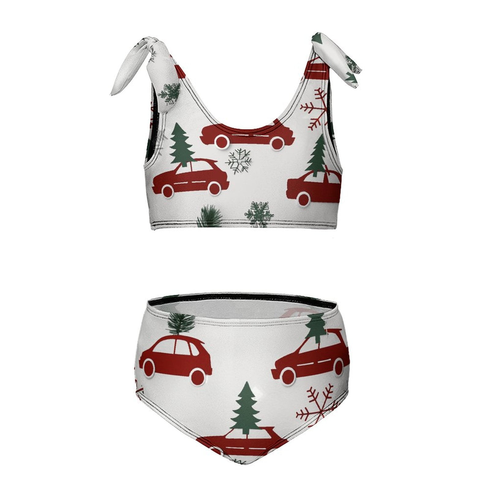 Christmas Train Cedar Tree Girls' 2-Piece Tankini Swimsuit - Walmart.com