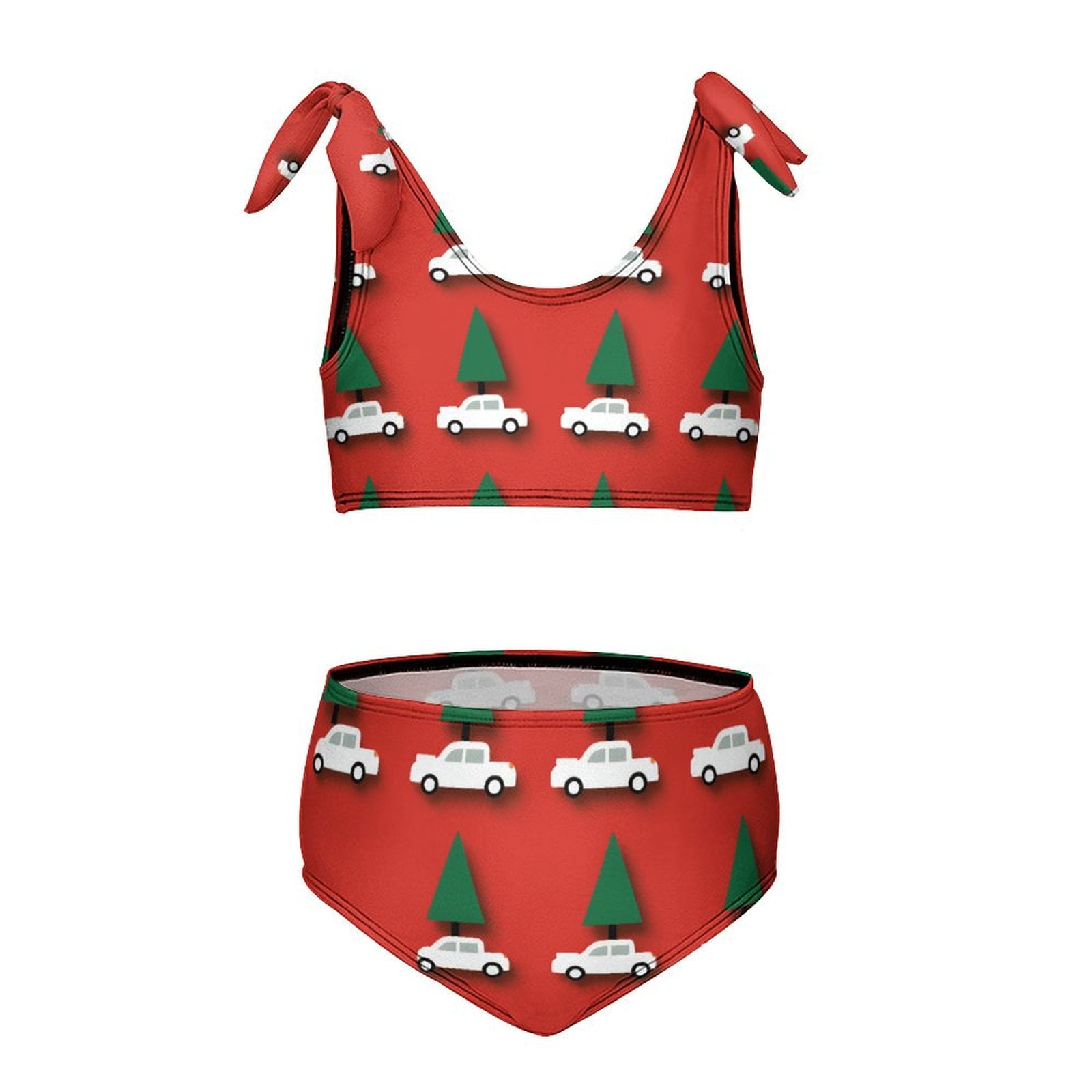 Christmas Train Cedar Tree Girls' 2-Piece Tankini Swimsuit - Walmart.com