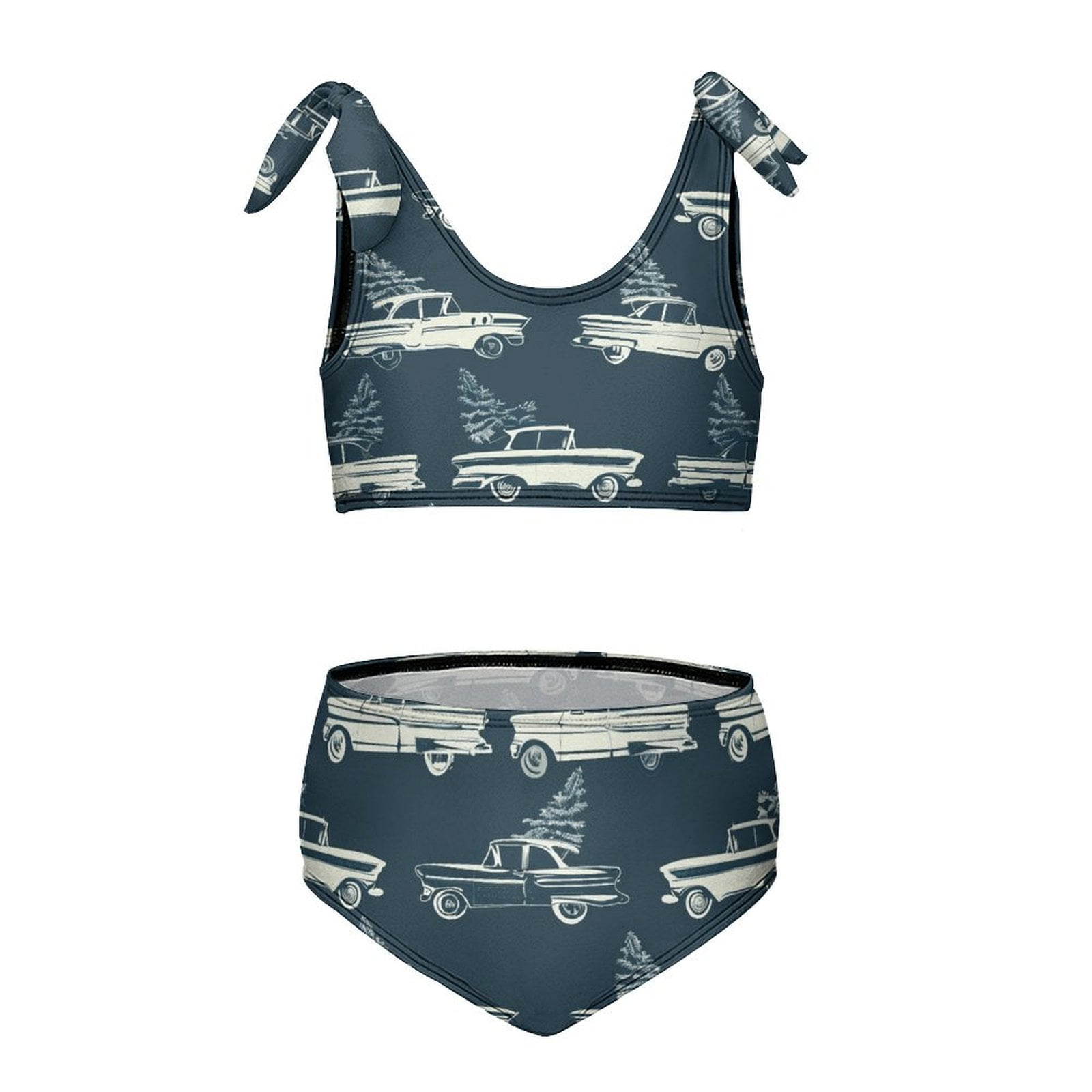 Christmas Train Cedar Tree Girls' 2-Piece Tankini Swimsuit - Walmart.com