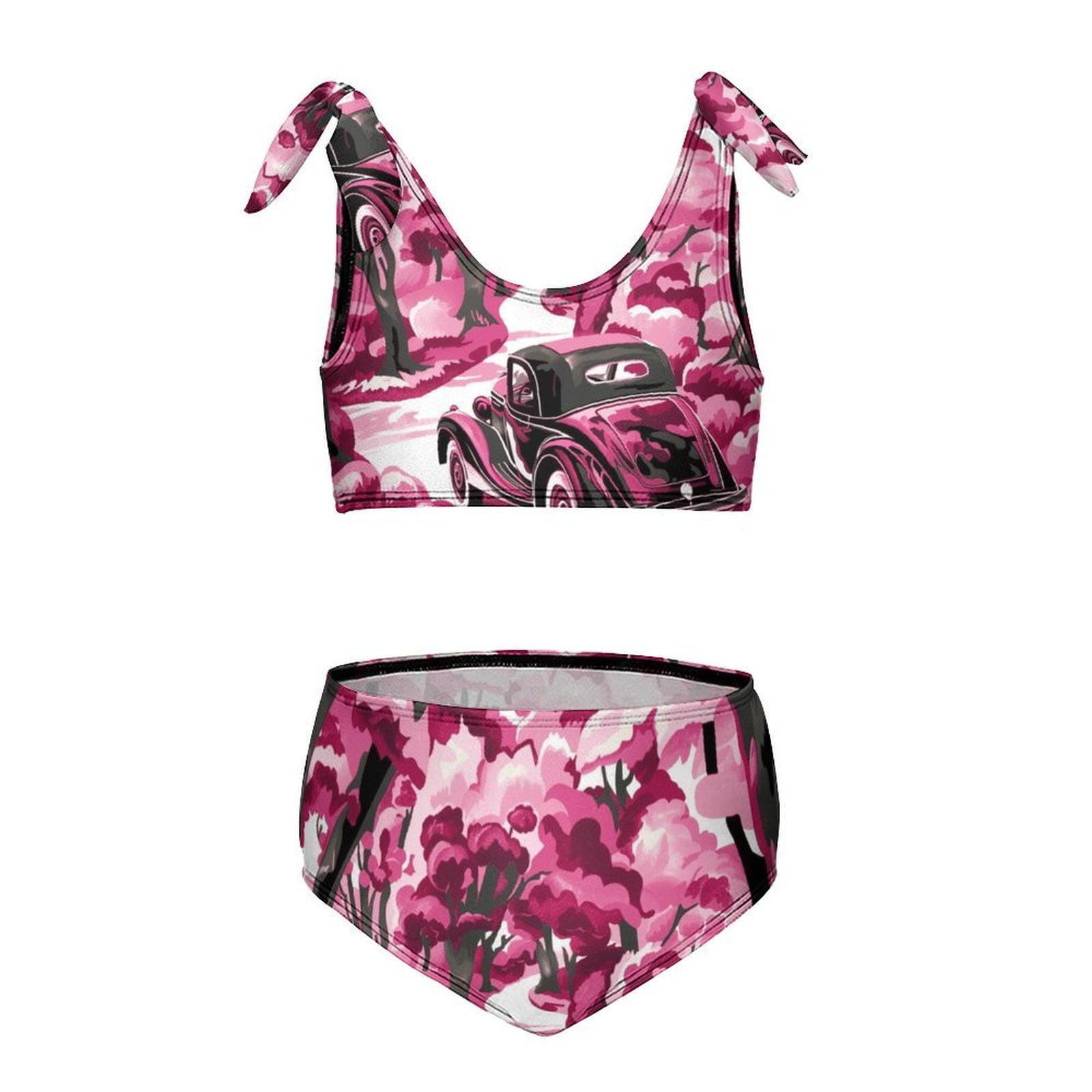 Christmas Train Cedar Tree Girls' 2-Piece Tankini Swimsuit - Walmart.com