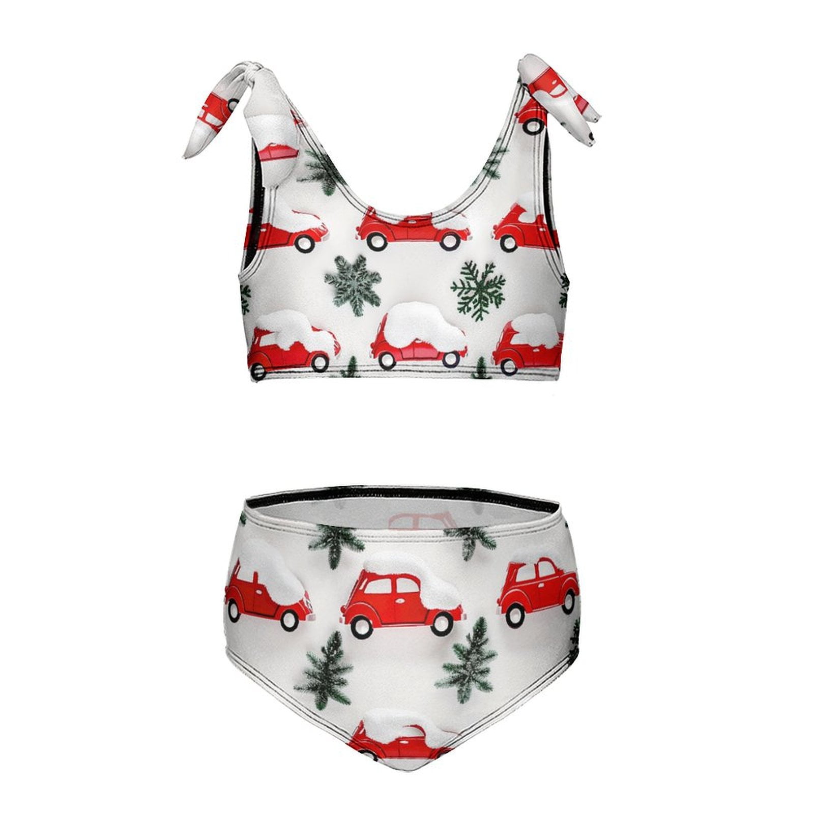 Christmas Train Cedar Tree Girls' 2-Piece Tankini Swimsuit - Walmart.com