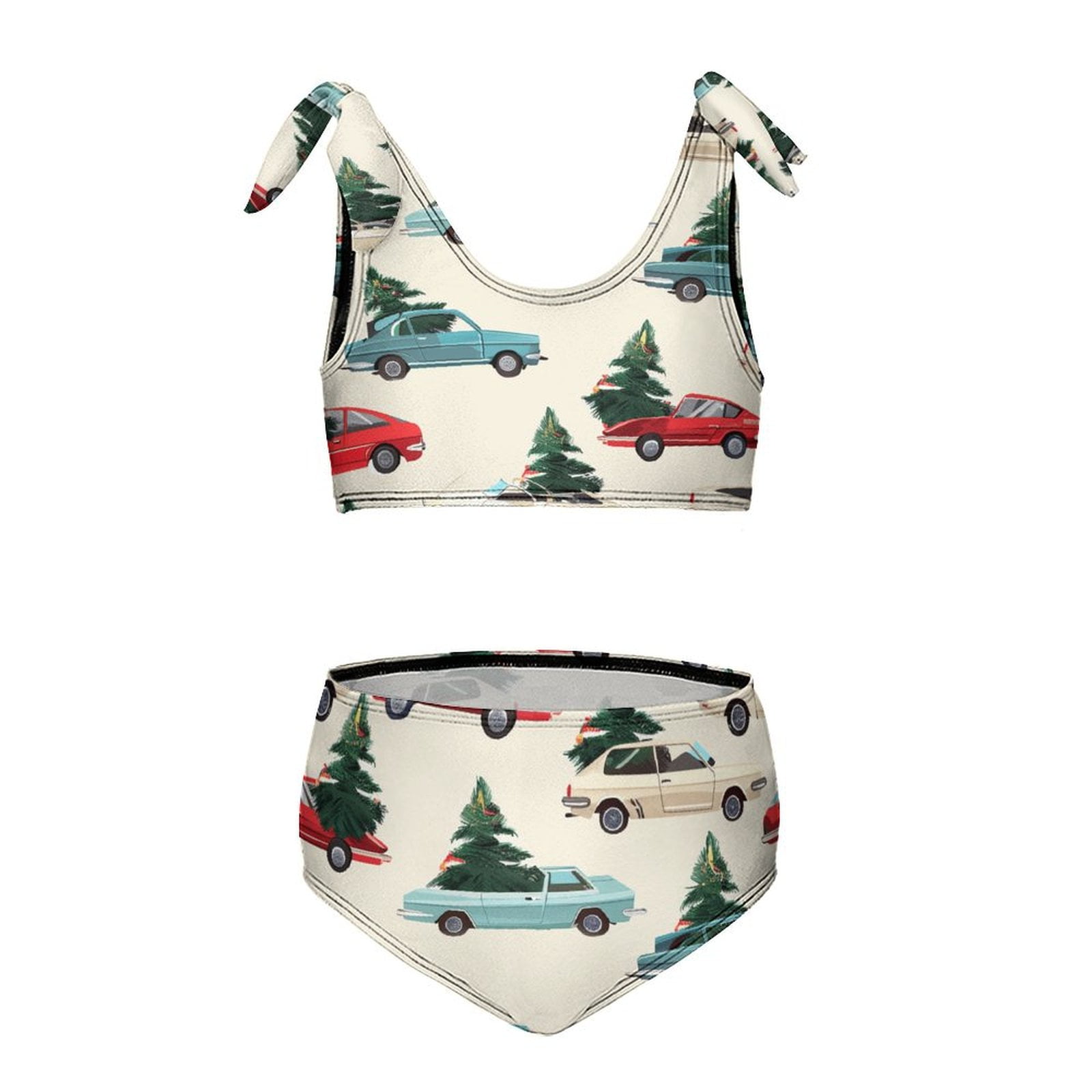 Christmas Train Cedar Tree Girls' 2-Piece Tankini Swimsuit - Walmart.com