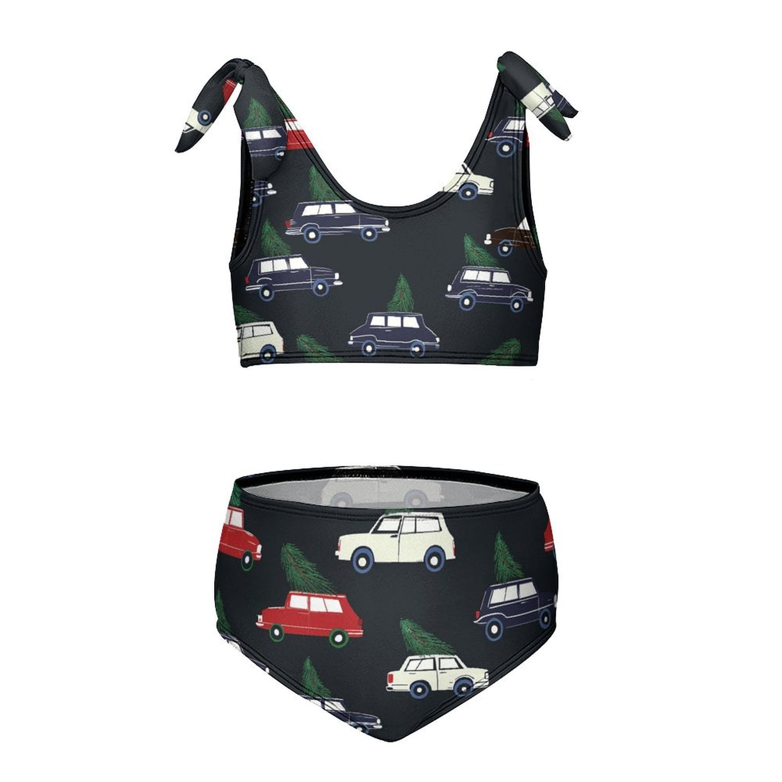Christmas Train Cedar Tree Girls' 2-Piece Tankini Swimsuit - Walmart.com