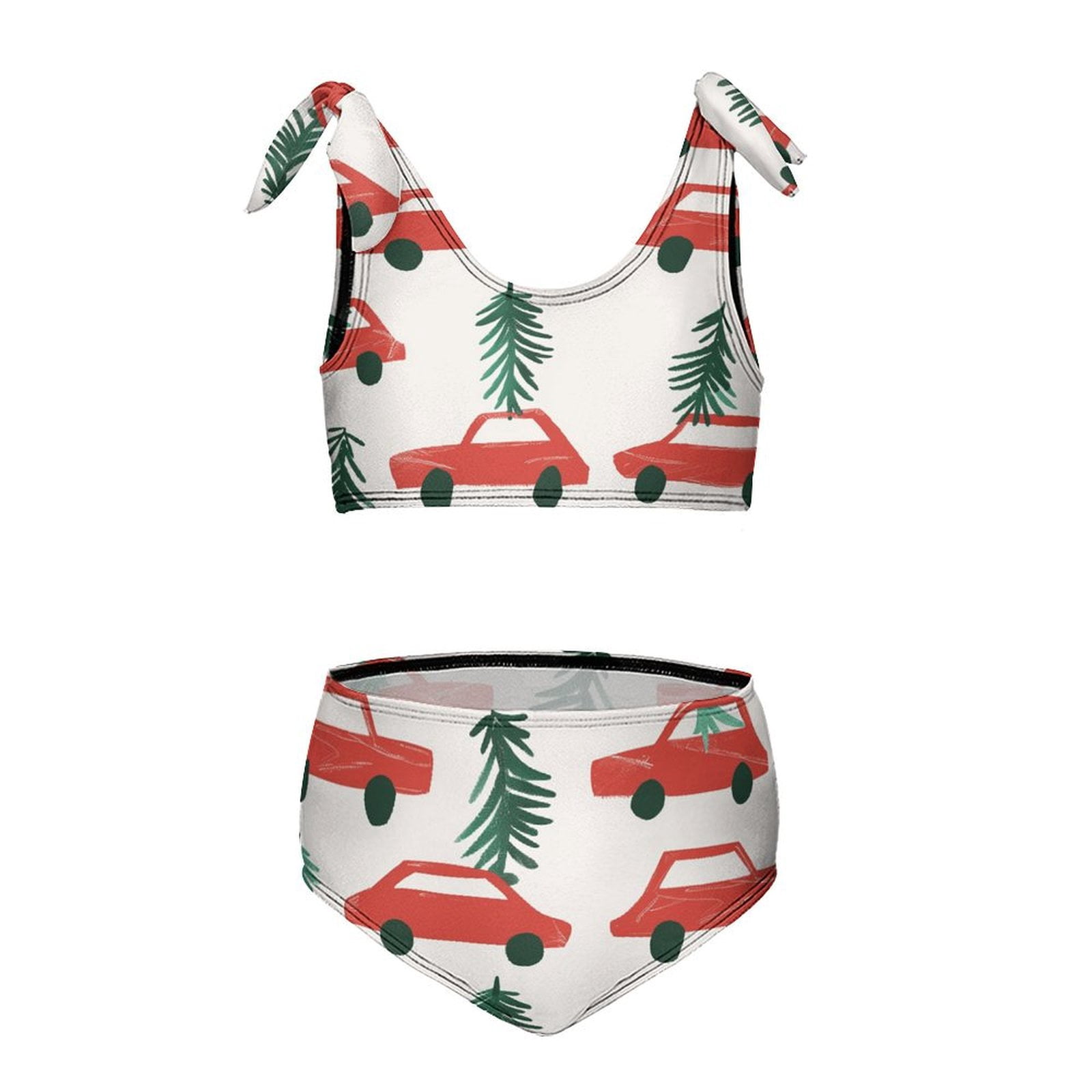 Christmas Train Cedar Tree Girls' 2-Piece Tankini Swimsuit - Walmart.com