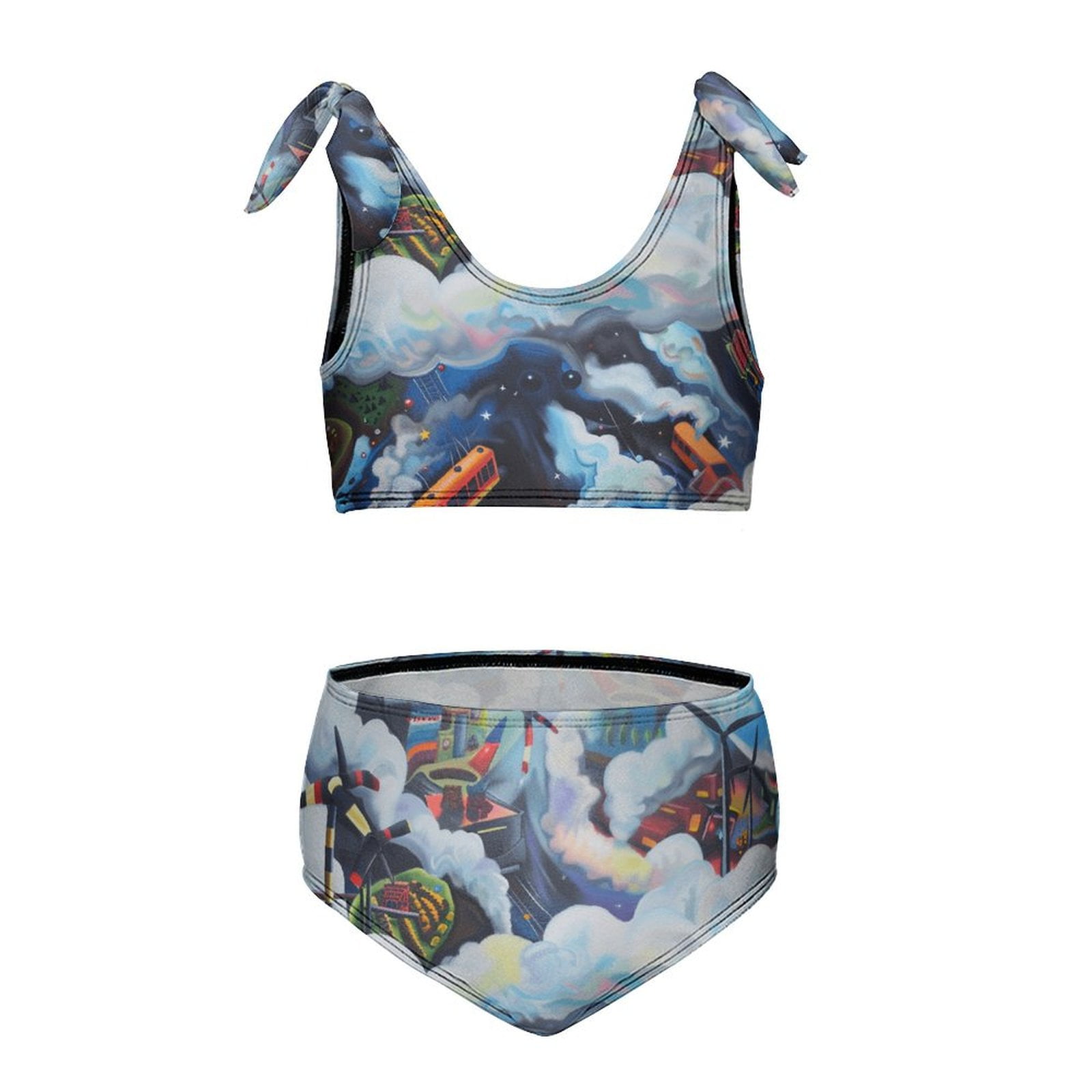 Christmas Train Cedar Tree Girls' 2-Piece Tankini Swimsuit - Walmart.com