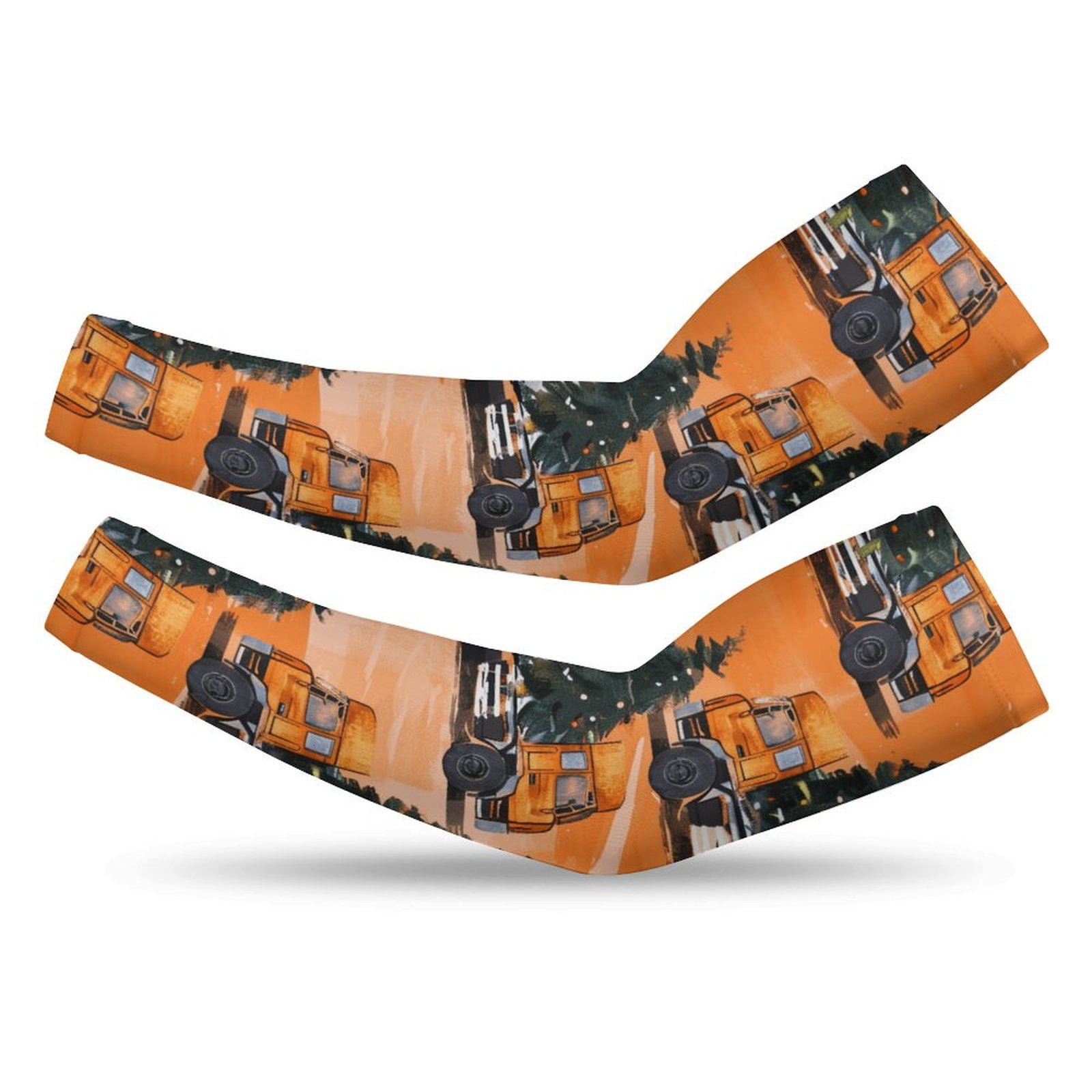 Christmas Train Cedar Tree Protection Cooling Arm Sleeves For Men Women ...