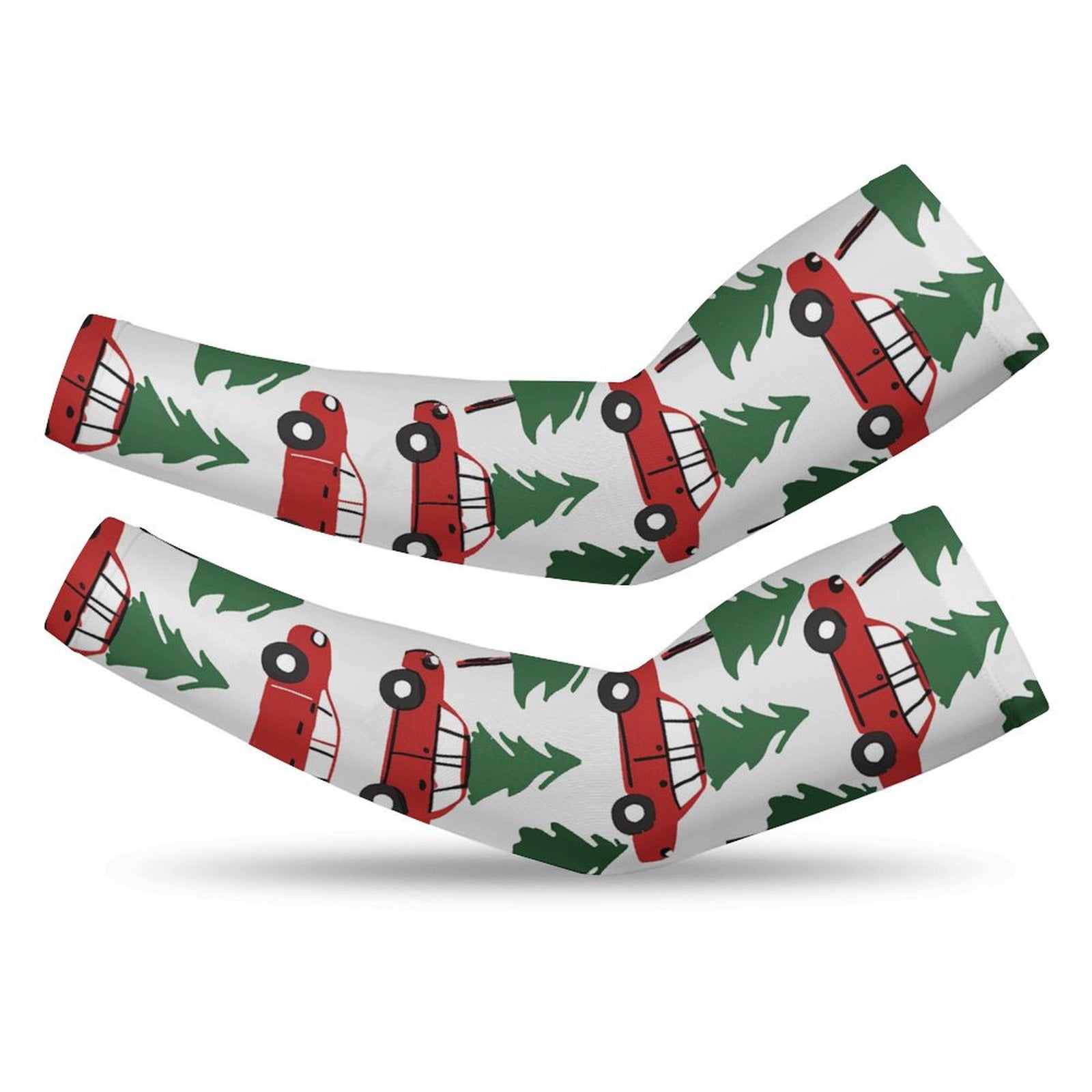 Christmas Train Cedar Tree Protection Cooling Arm Sleeves For Men Women ...
