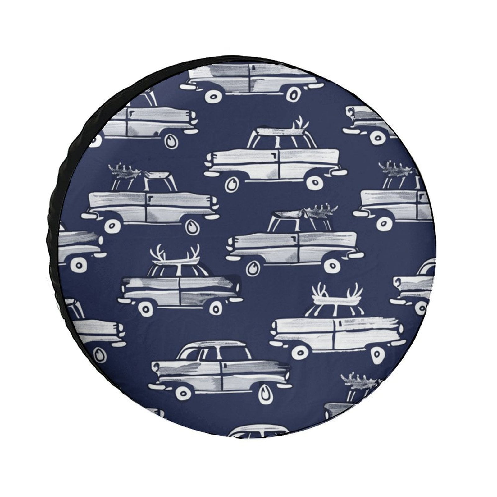 Christmas Train Cedar Tree Spare Tire Cover, Weather Resistant Wheel ...