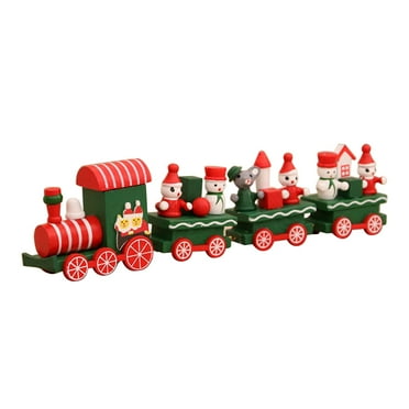 Gustave Christmas Wooden Train Decor Set Christmas Train Toy for ...