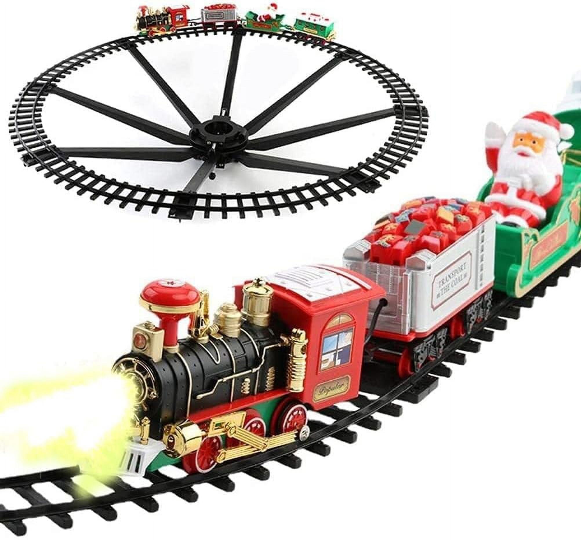 Christmas Train Set Around & Under The Tree, Floating Train Around The ...
